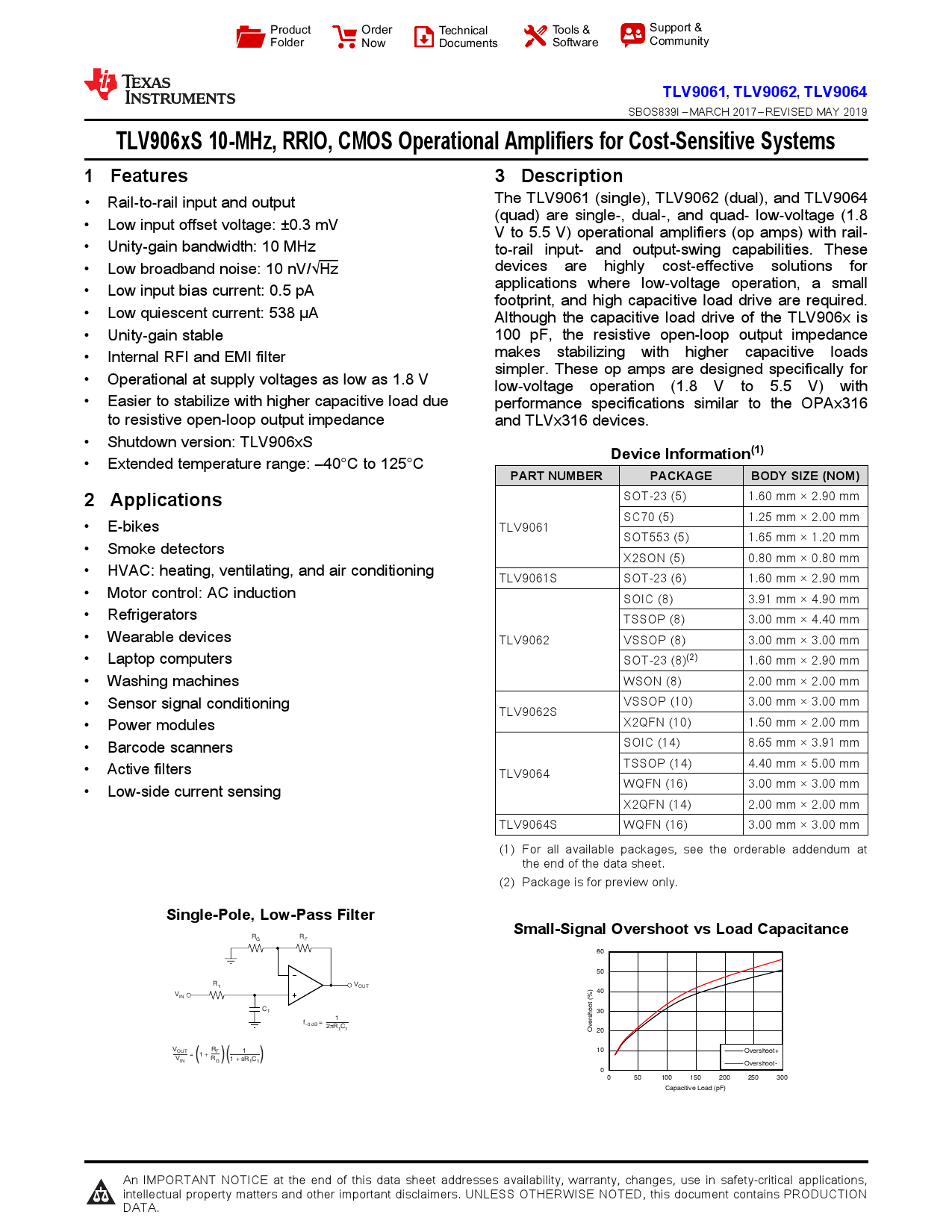 TLV9062IDR_（TI(德州仪器)）TLV9062IDR中文资料_价格_PDF手册-立创电子商城