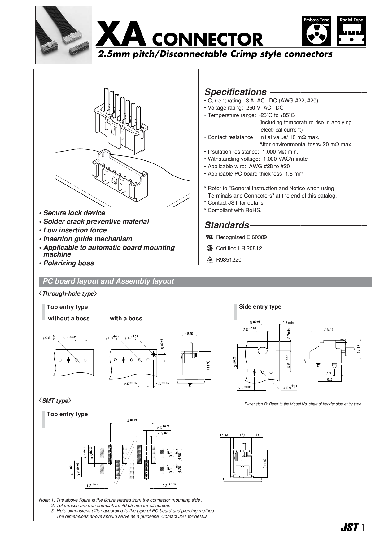 XMS-03V(N)_（JST）XMS-03V(N)中文资料_价格_PDF手册-立创电子商城