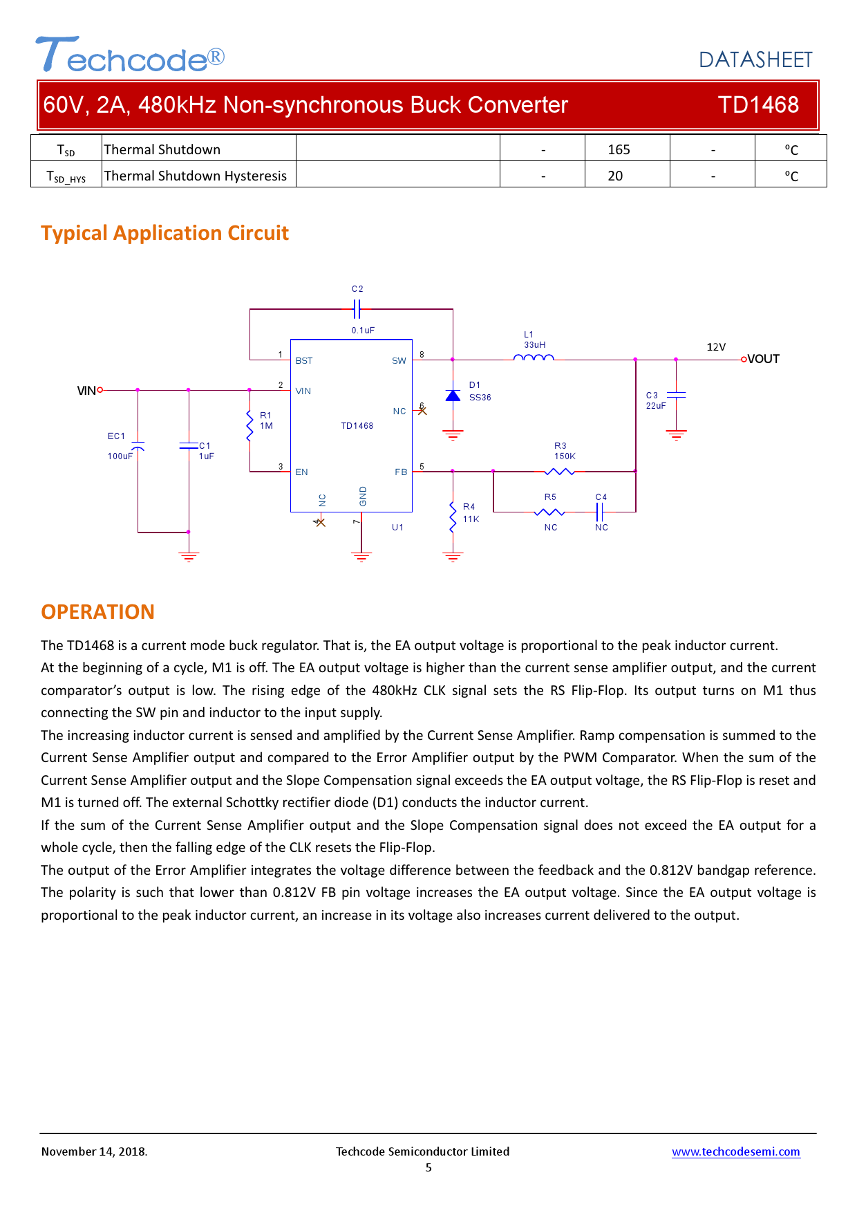 TD1468_（Techcode(泰德)）TD1468中文资料_价格_PDF手册-立创电子商城