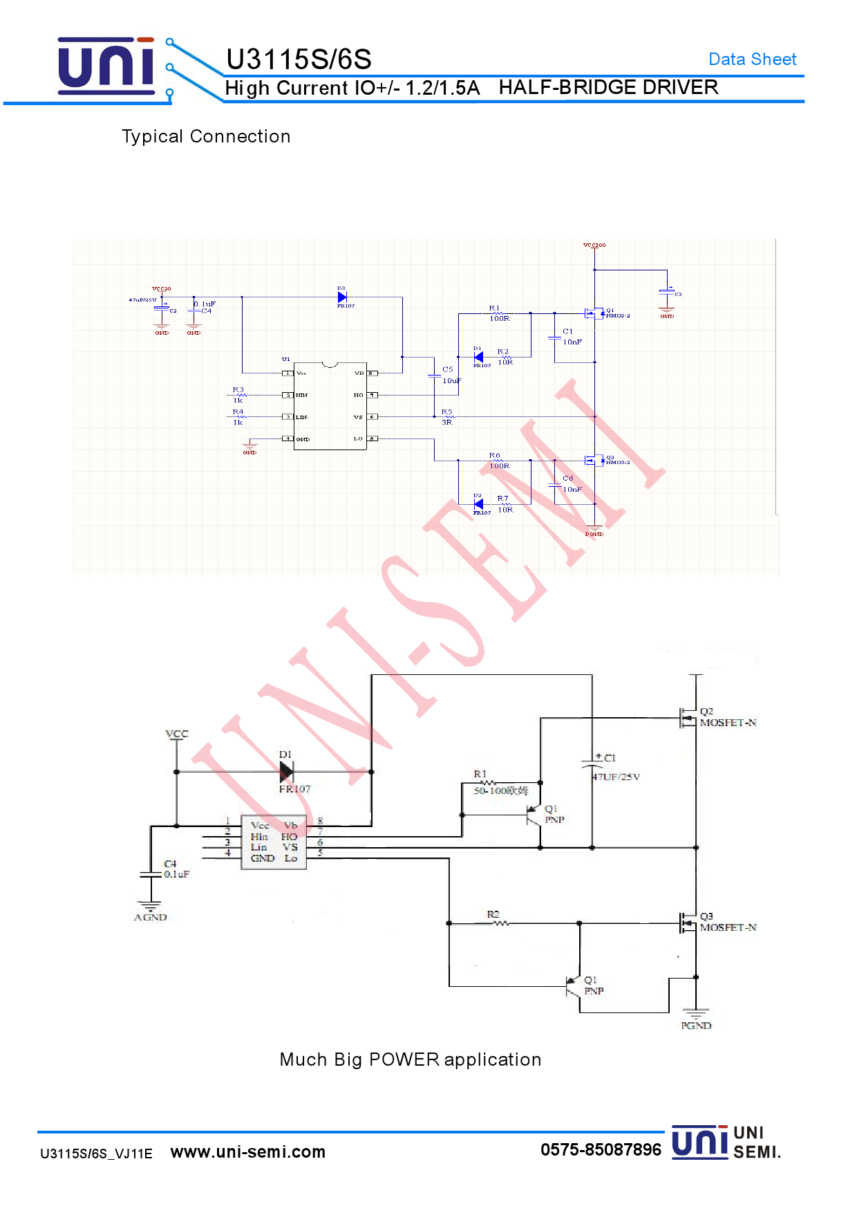 U3115S_（UNI-SEMI(宇力半导体)）U3115S中文资料_价格_PDF手册-立创电子商城