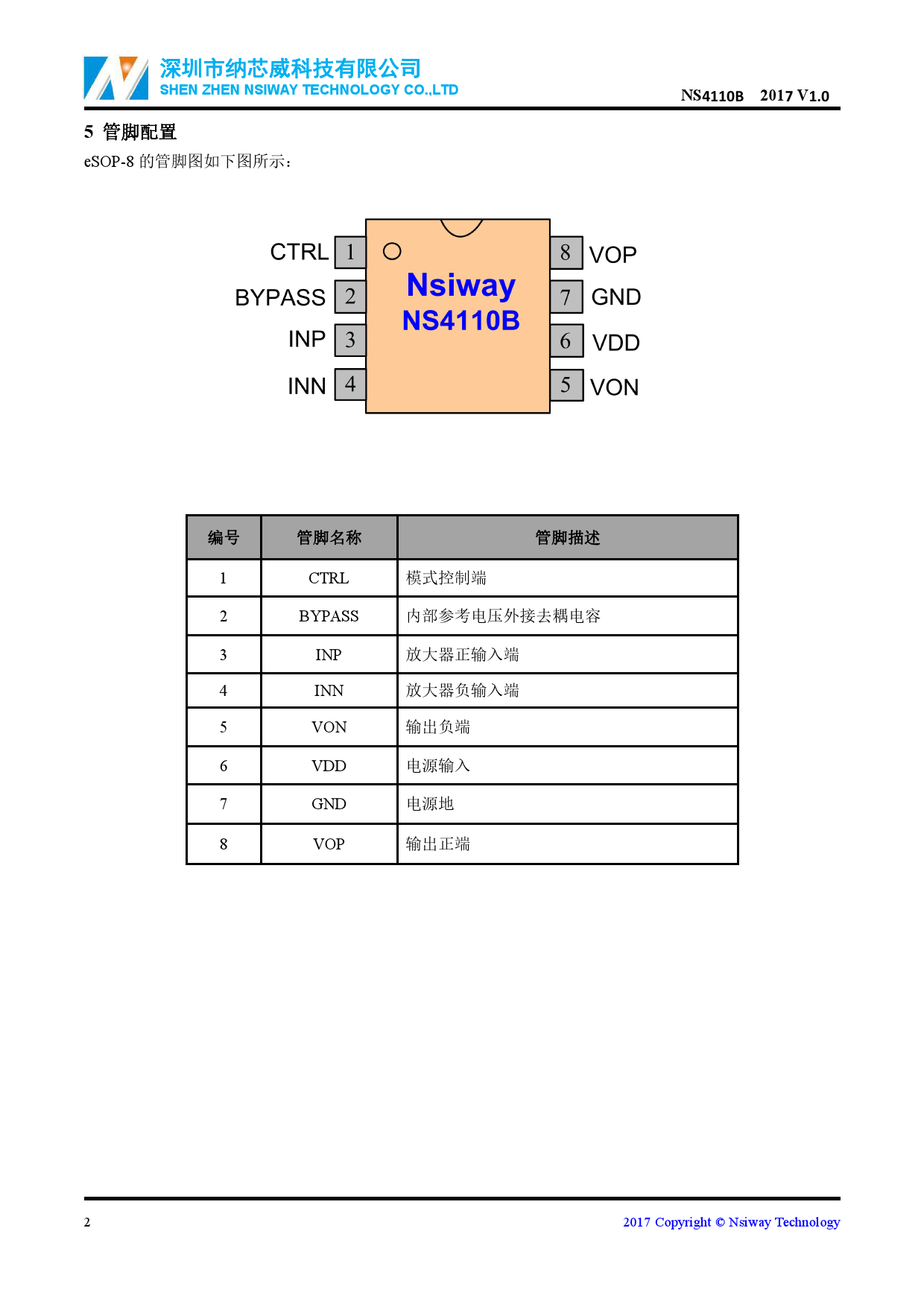 NS4110B_（Nsiway(纳芯威)）NS4110B中文资料_价格_PDF手册-立创电子商城