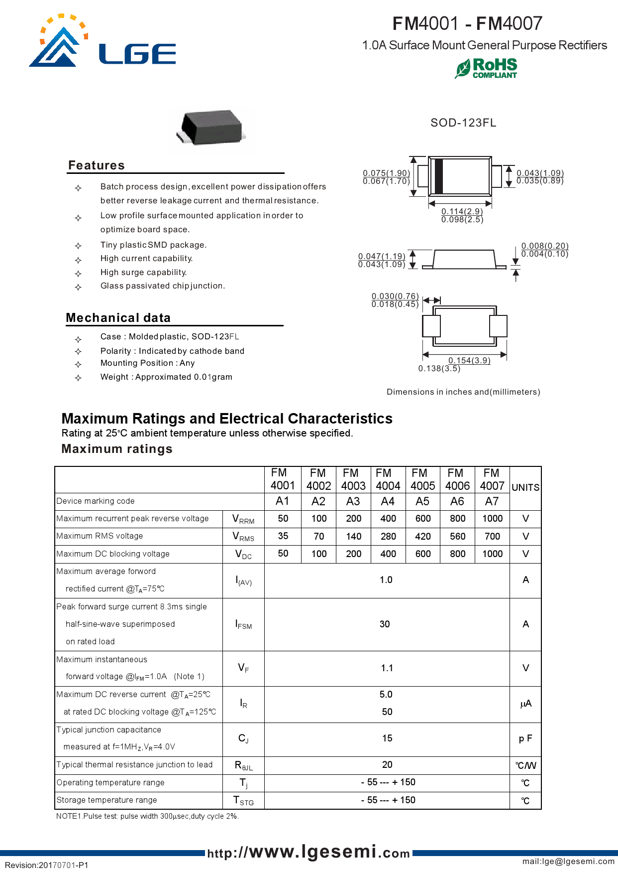 FM4007_（LGE(鲁光)）FM4007中文资料_价格_PDF手册-立创电子商城