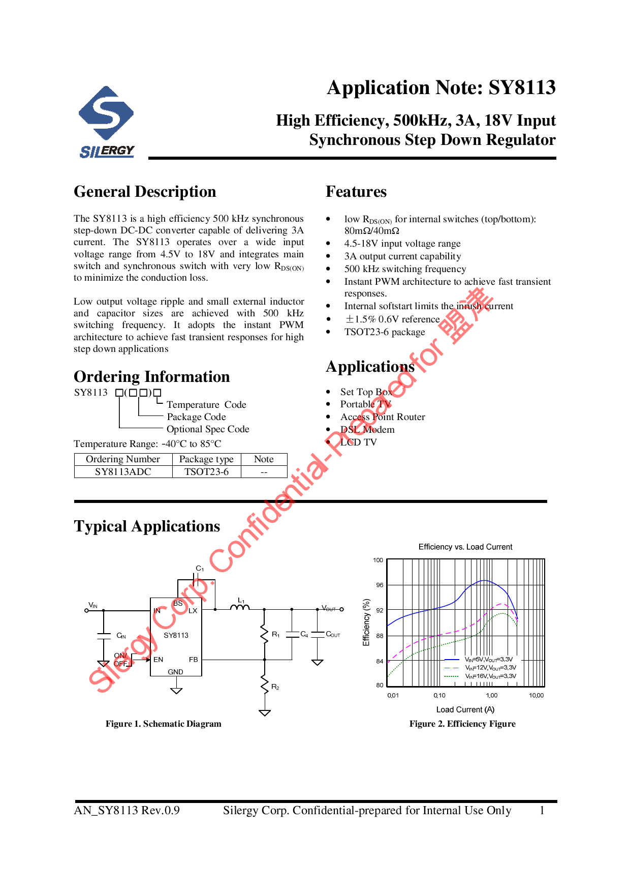 SY8113ADC_（silergy(矽力杰)）SY8113ADC中文资料_价格_PDF手册-立创电子商城