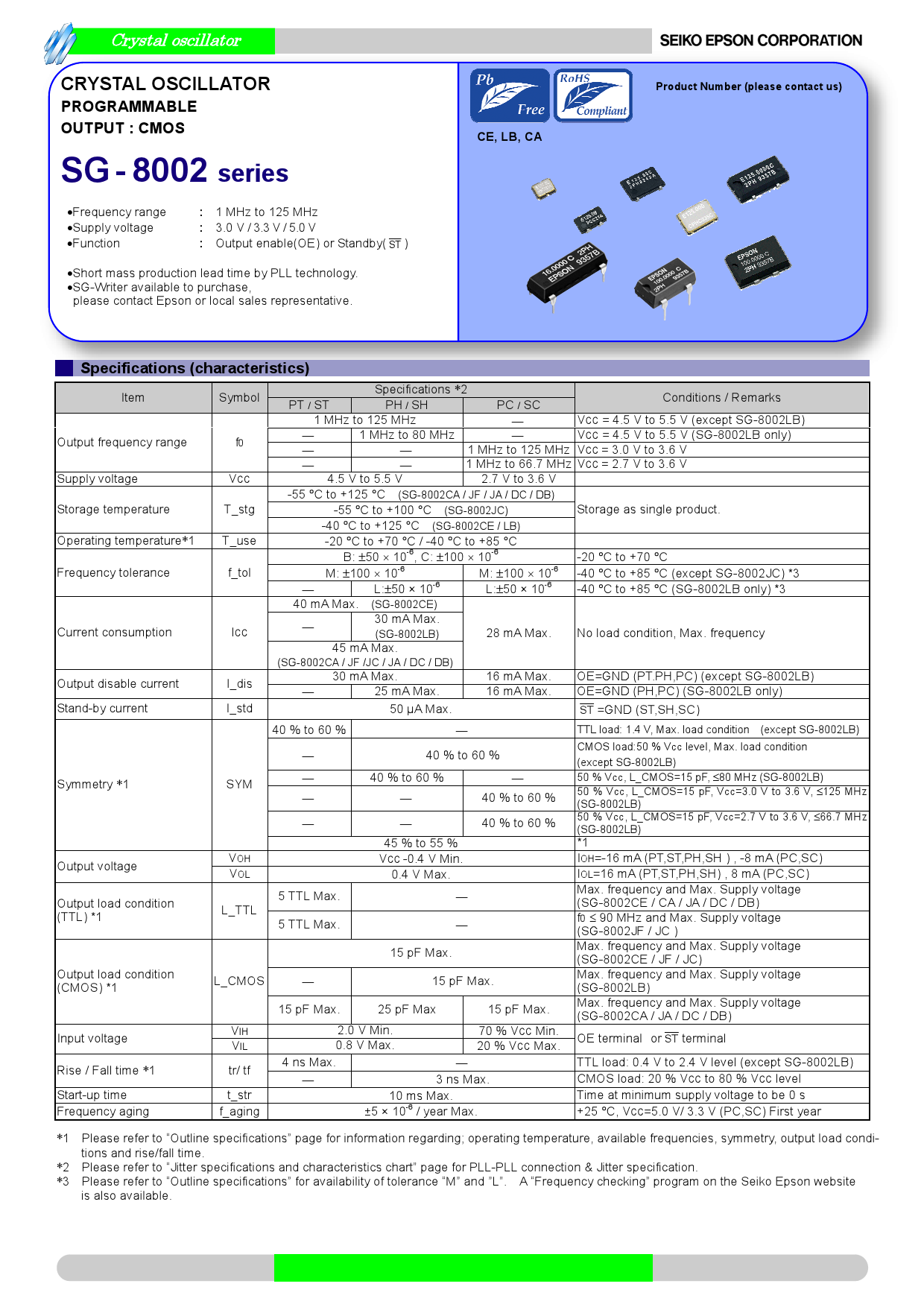 SG-8002CA 10.000000MHz PCM_（EPSON(爱普生)）SG-8002CA 10.000000MHz PCM中文资料_价格_PDF手册-立创电子商城
