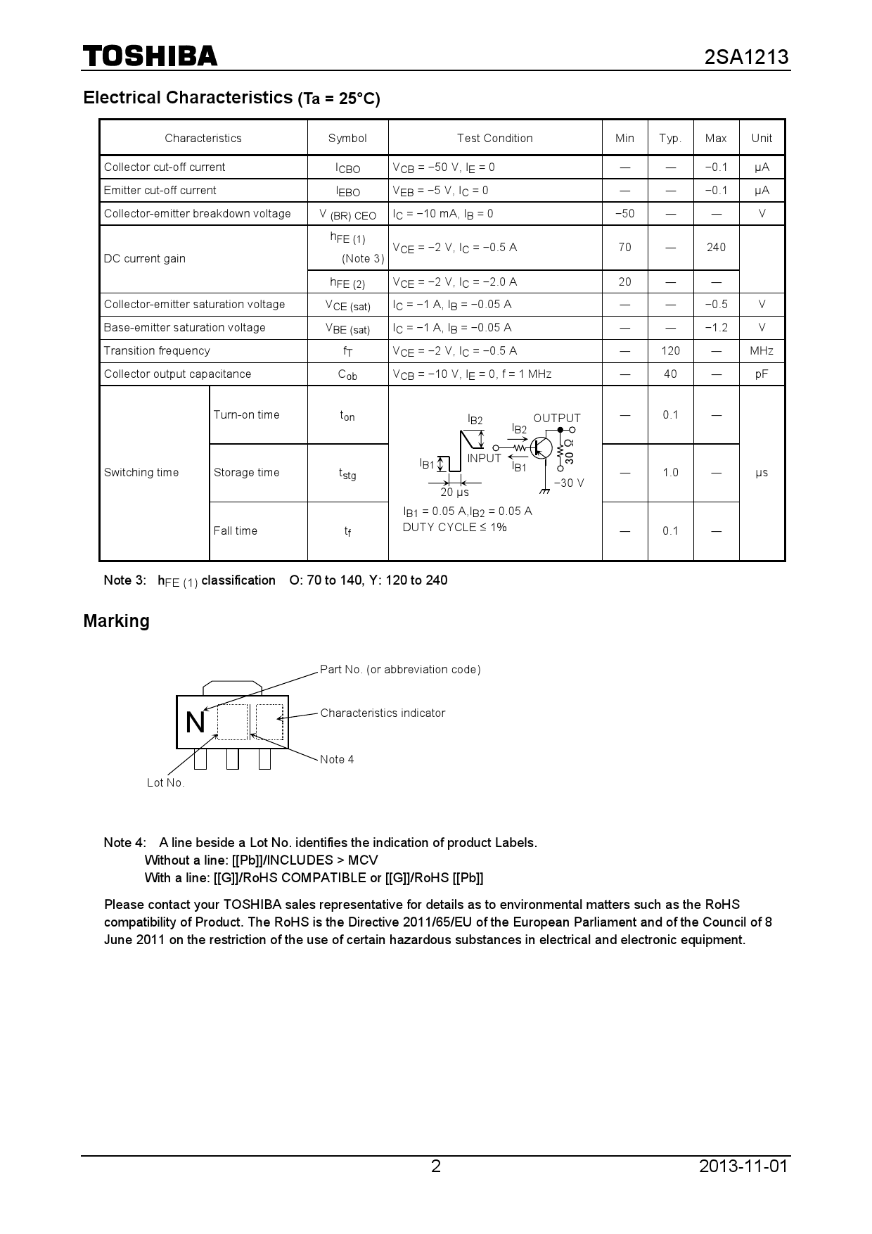 2SA1213-Y(TE12L,ZC_（TOSHIBA(东芝)）2SA1213-Y(TE12L,ZC中文资料_价格_PDF手册-立创电子商城