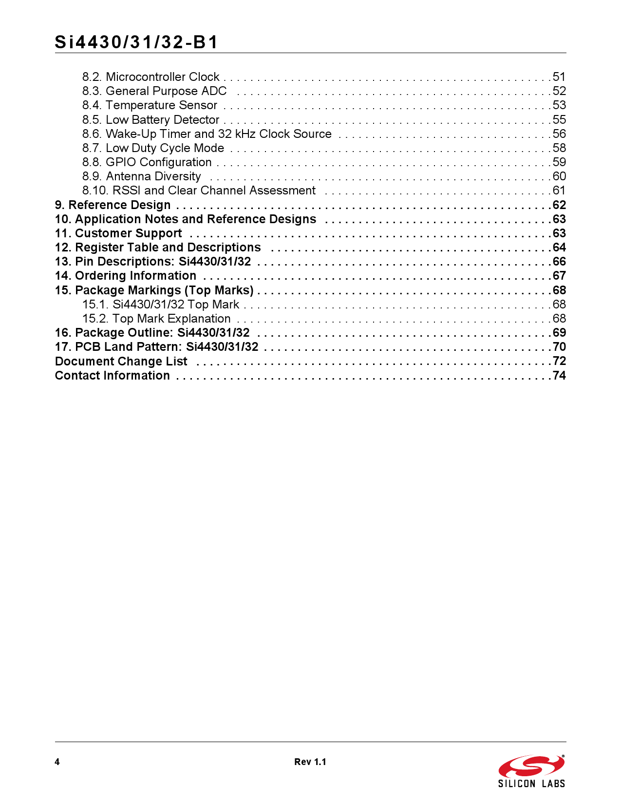 Si4432-B1-FMR_（SILICON LABS(芯科)）Si4432-B1-FMR中文资料_价格_PDF手册-立创电子商城