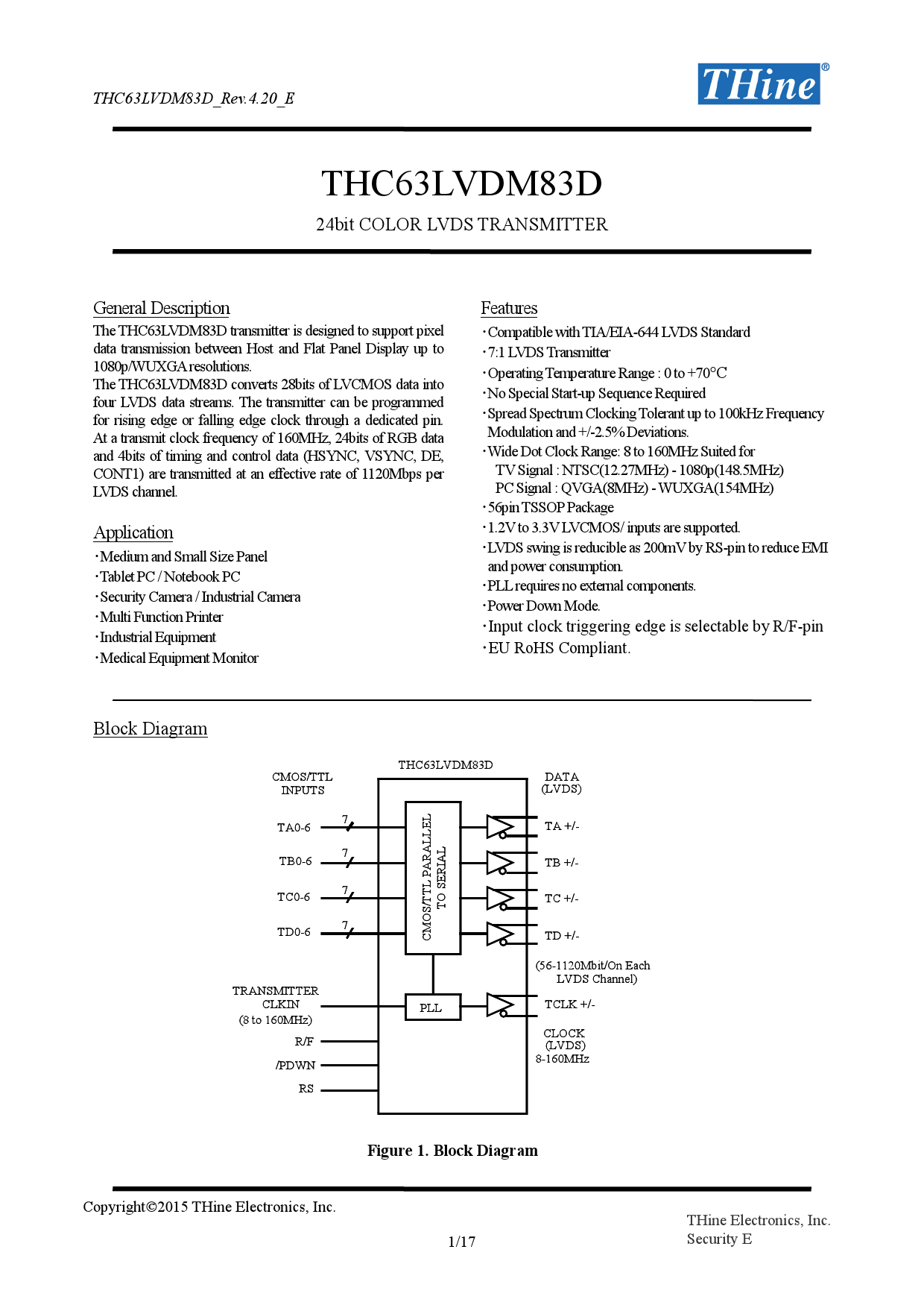 THC63LVDM83D-1SRP_（THine）THC63LVDM83D-1SRP中文资料_价格_PDF手册-立创电子商城