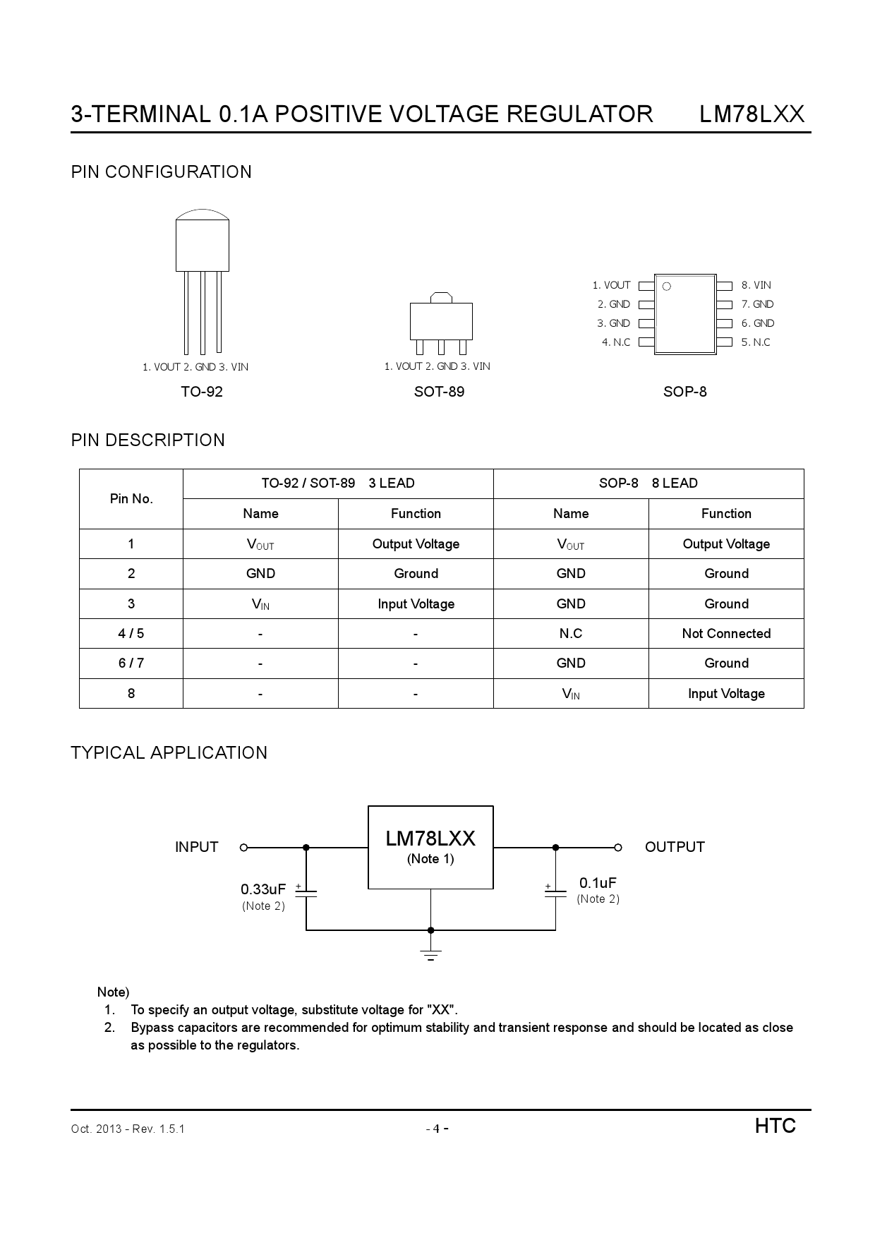 LM78L05_（HTC）LM78L05中文资料_价格_PDF手册-立创电子商城