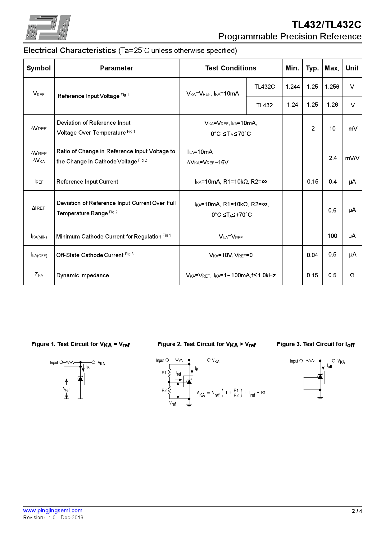 TL432_（PJSEMI(平晶微)）TL432中文资料_价格_PDF手册-立创电子商城