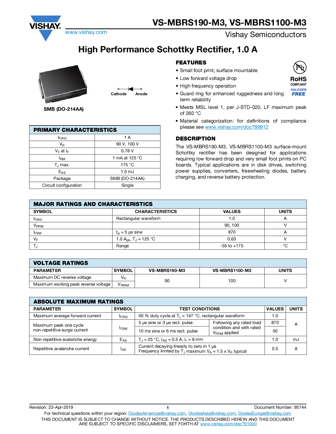 VS-MBRS1100-M3/5BT_（VISHAY(威世)）VS-MBRS1100-M3/5BT中文资料_价格_PDF手册-立创电子商城
