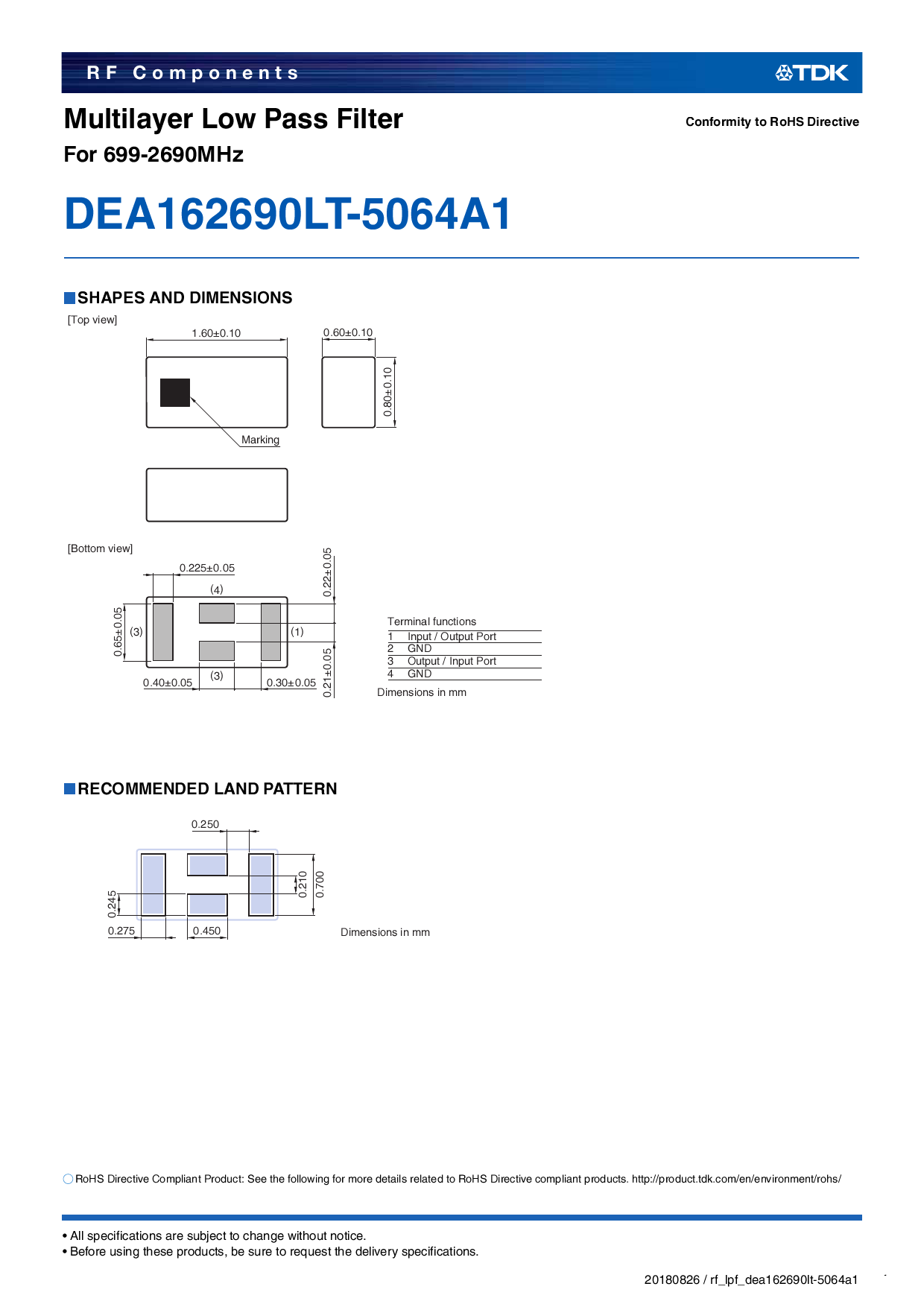 DEA162690LT-5064A1_（TDK）DEA162690LT-5064A1中文资料_价格_PDF手册-立创电子商城