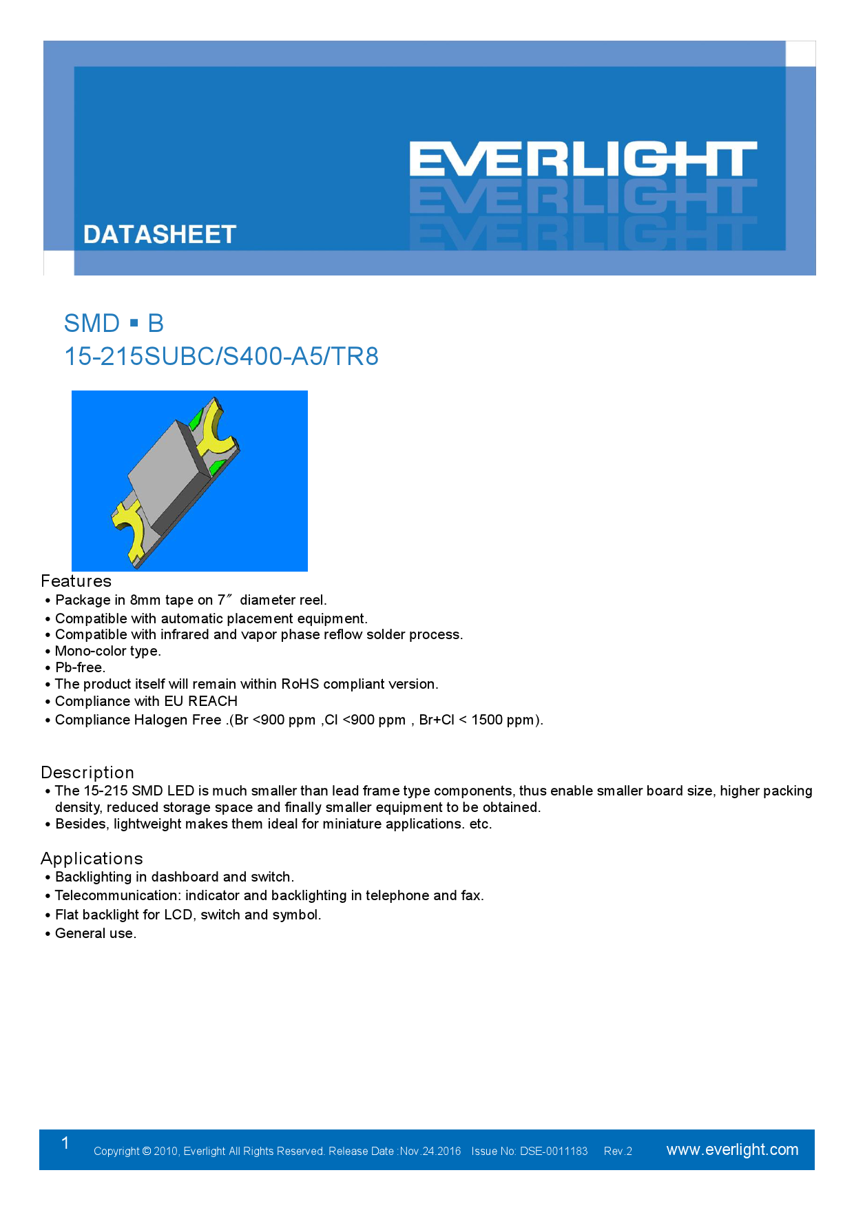 15-215SUBC/S400-A5/TR8_（EVERLIGHT(台湾亿光)）15-215SUBC/S400-A5/TR8中文资料_价格 ...
