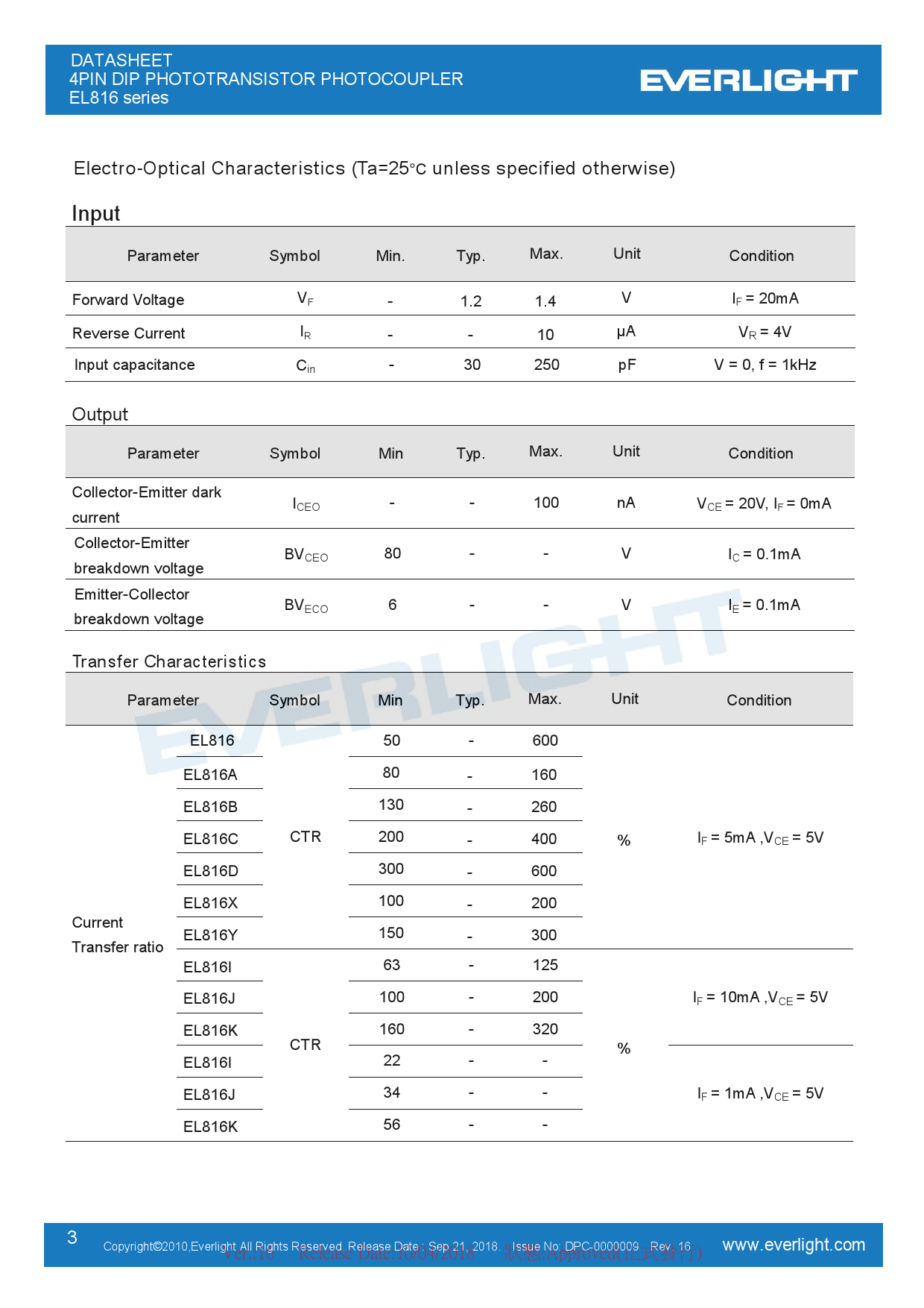 EL816(B)_（EVERLIGHT(亿光)）EL816(B)中文资料_价格_PDF手册-立创电子商城
