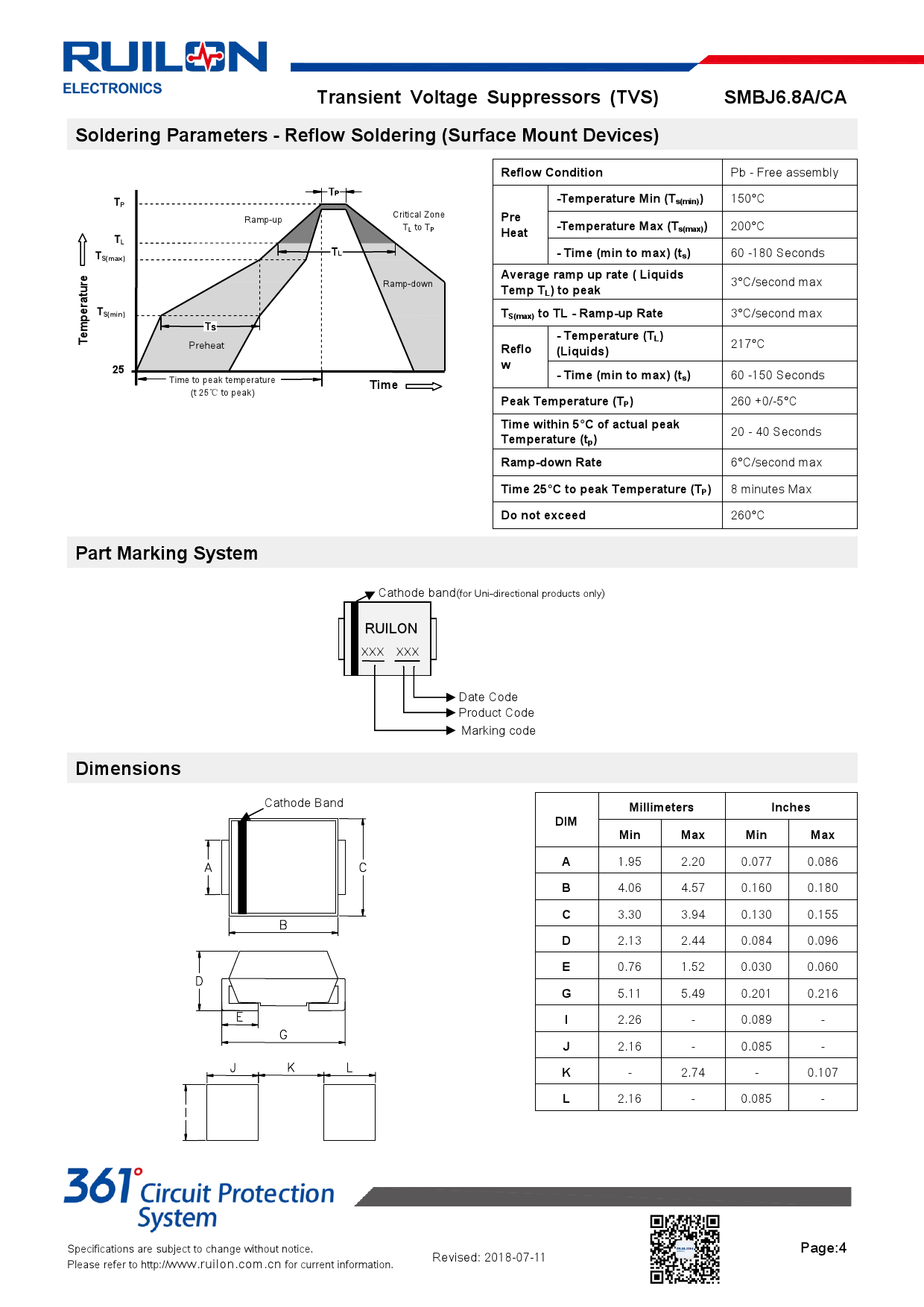 SMBJ6.8CA_（RUILON(瑞隆源)）SMBJ6.8CA中文资料_价格_PDF手册-立创电子商城