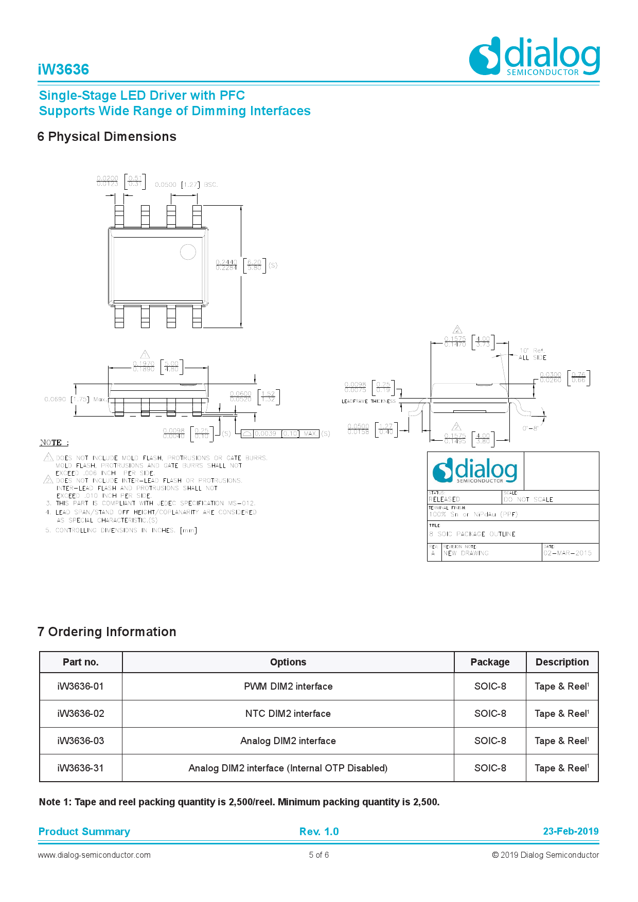 IW3636-31_（Dialog Semiconductor）IW3636-31中文资料_价格_PDF手册-立创电子商城