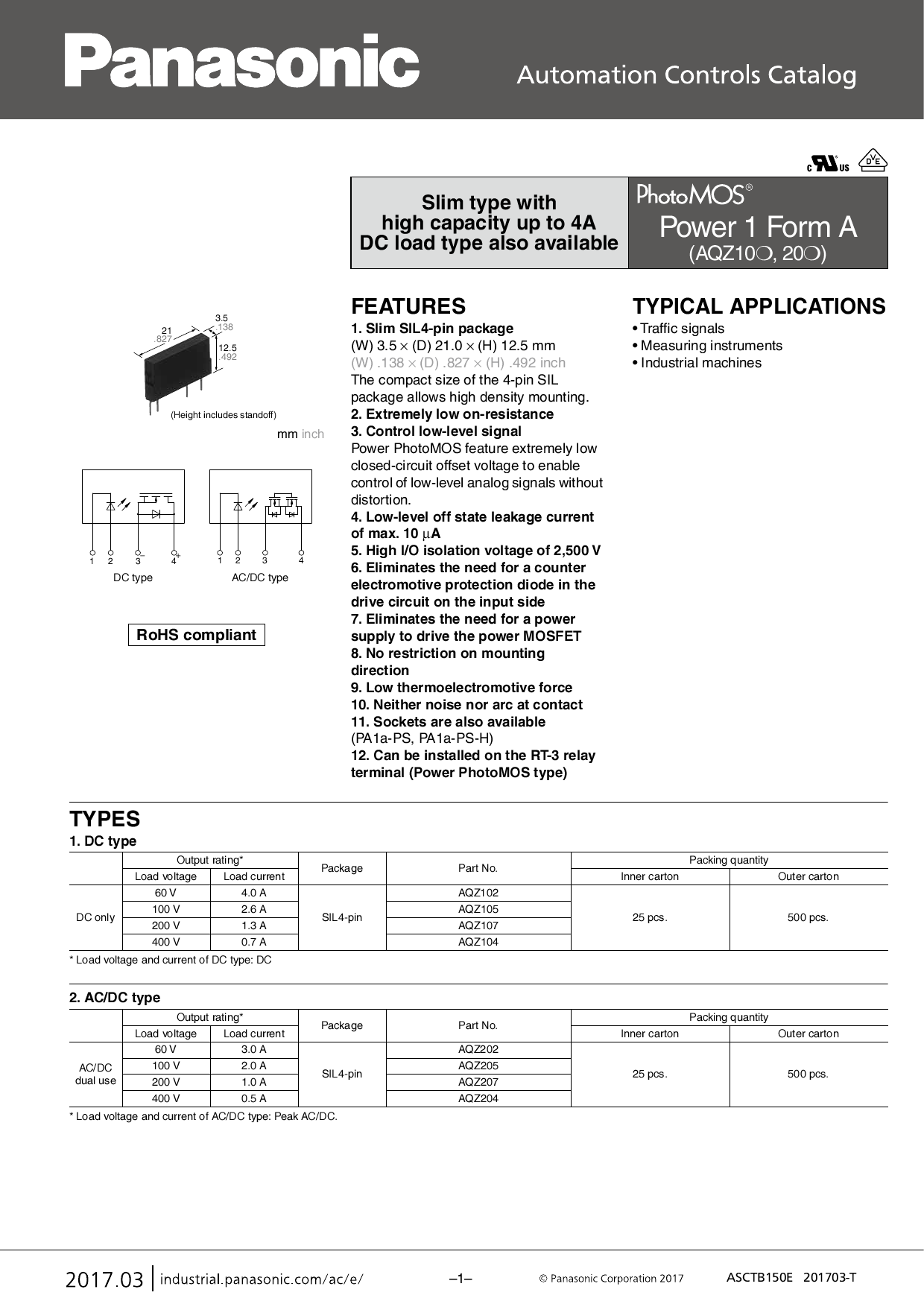 AQZ102_（PANASONIC(松下)）AQZ102中文资料_价格_PDF手册-立创电子商城