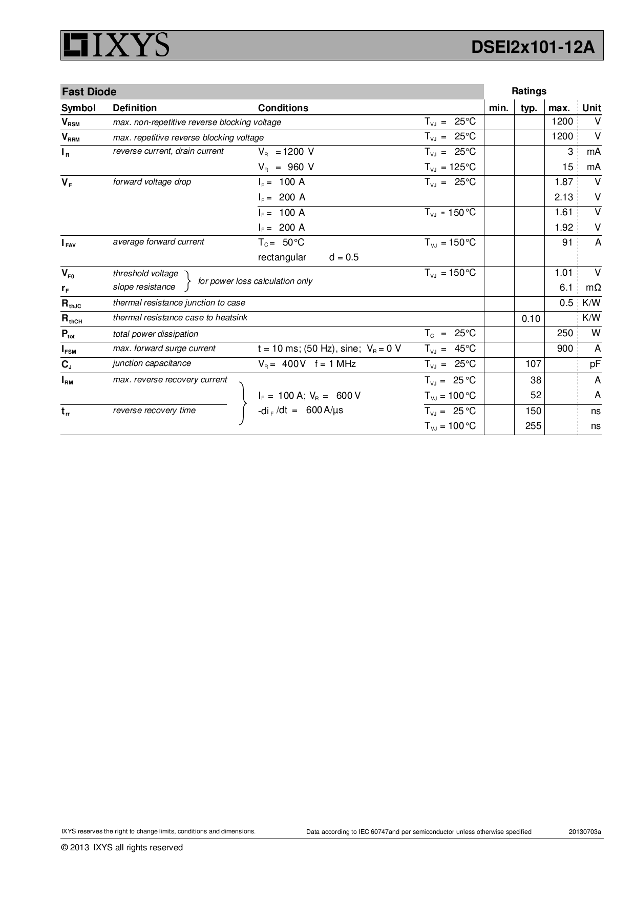 DSEI2X101-12A_（IXYS）DSEI2X101-12A中文资料_价格_PDF手册-立创电子商城