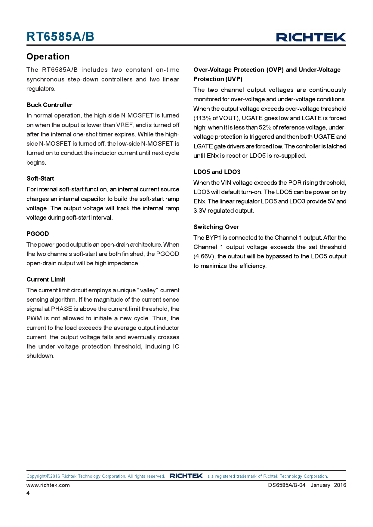 RT6585BGQW_（RICHTEK(台湾立锜)）RT6585BGQW中文资料_价格_PDF手册-立创电子商城