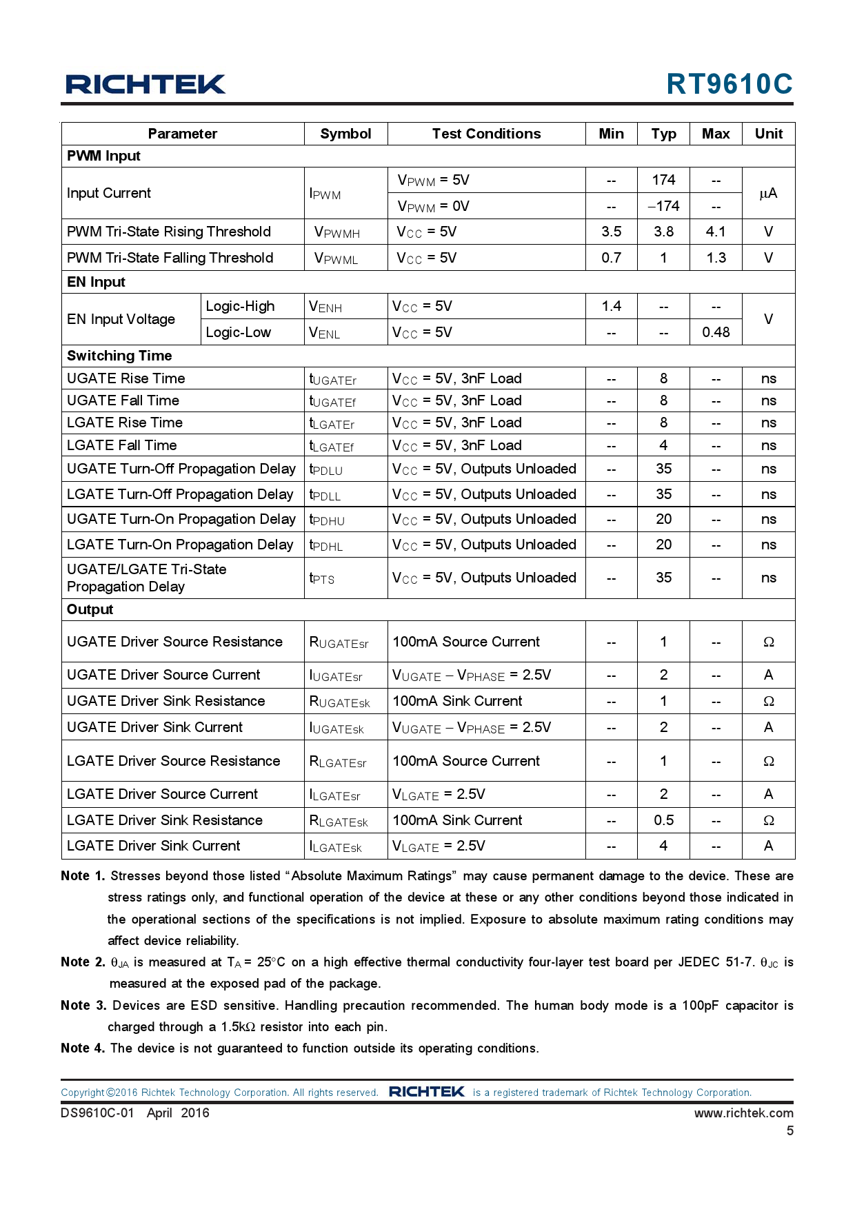 RT9610CGQW_（RICHTEK(立锜)）RT9610CGQW中文资料_价格_PDF手册-立创电子商城