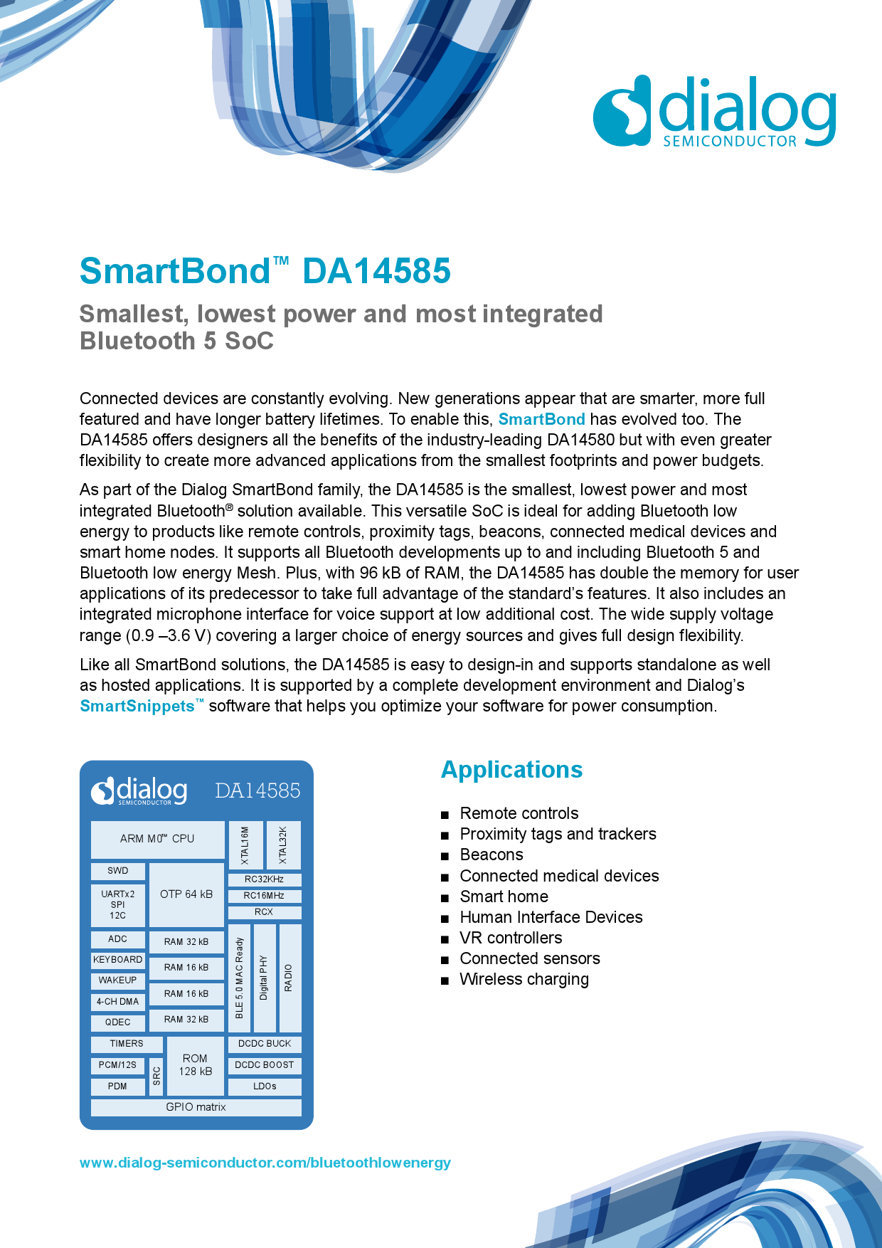 DA14585-00000AT2_（Dialog Semiconductor）DA14585-00000AT2中文资料_价格_PDF手册-立创电子商城