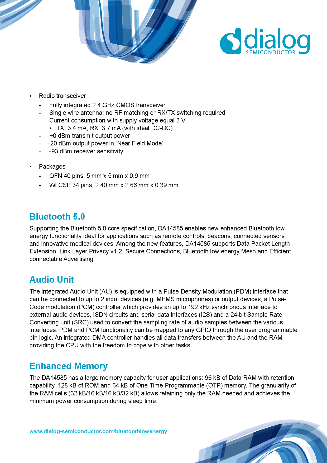 DA14585-00000AT2_（Dialog Semiconductor）DA14585-00000AT2中文资料_价格_PDF手册-立创电子商城
