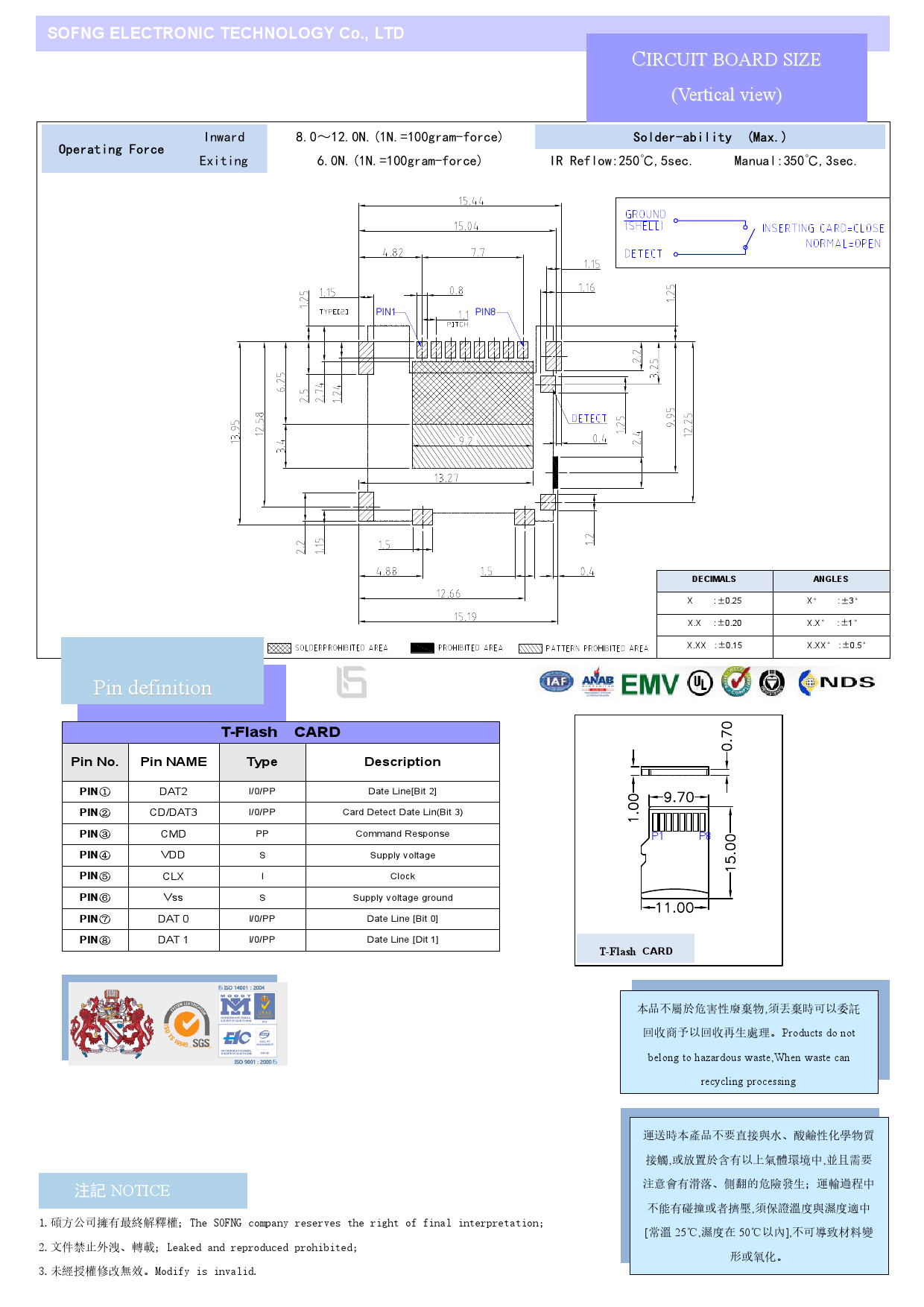 TF-009_（SOFNG(硕方)）TF-009中文资料_价格_PDF手册-立创电子商城