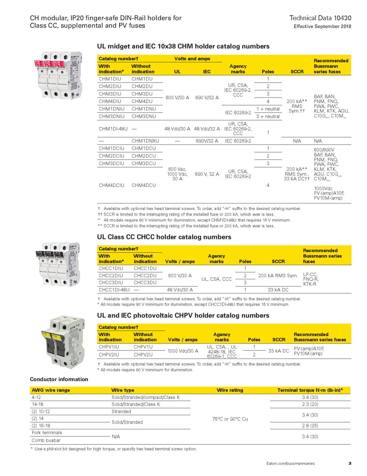CHM2DU_（BUSSMANN）CHM2DU中文资料_价格_PDF手册-立创电子商城
