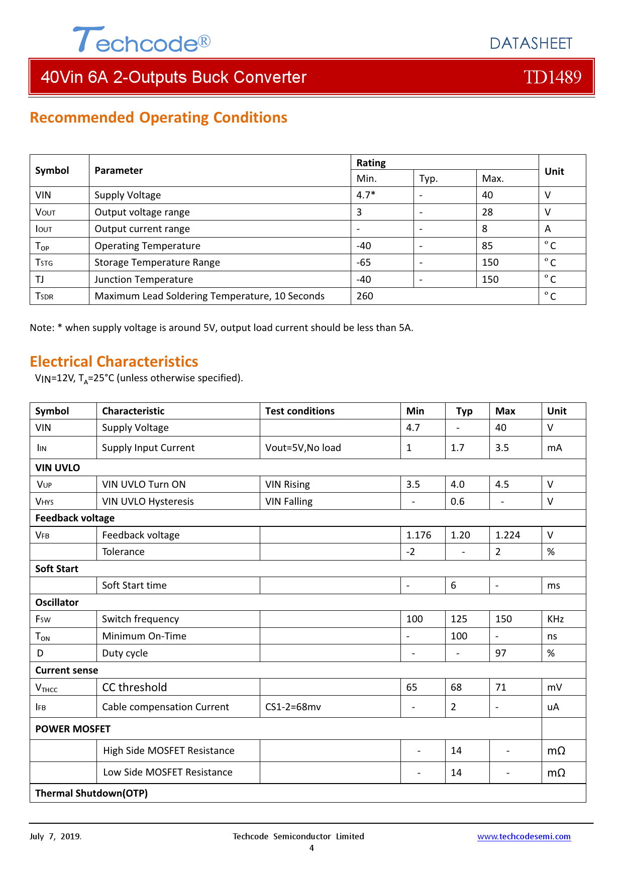 TD1489_（Techcode(泰德)）TD1489中文资料_价格_PDF手册-立创电子商城