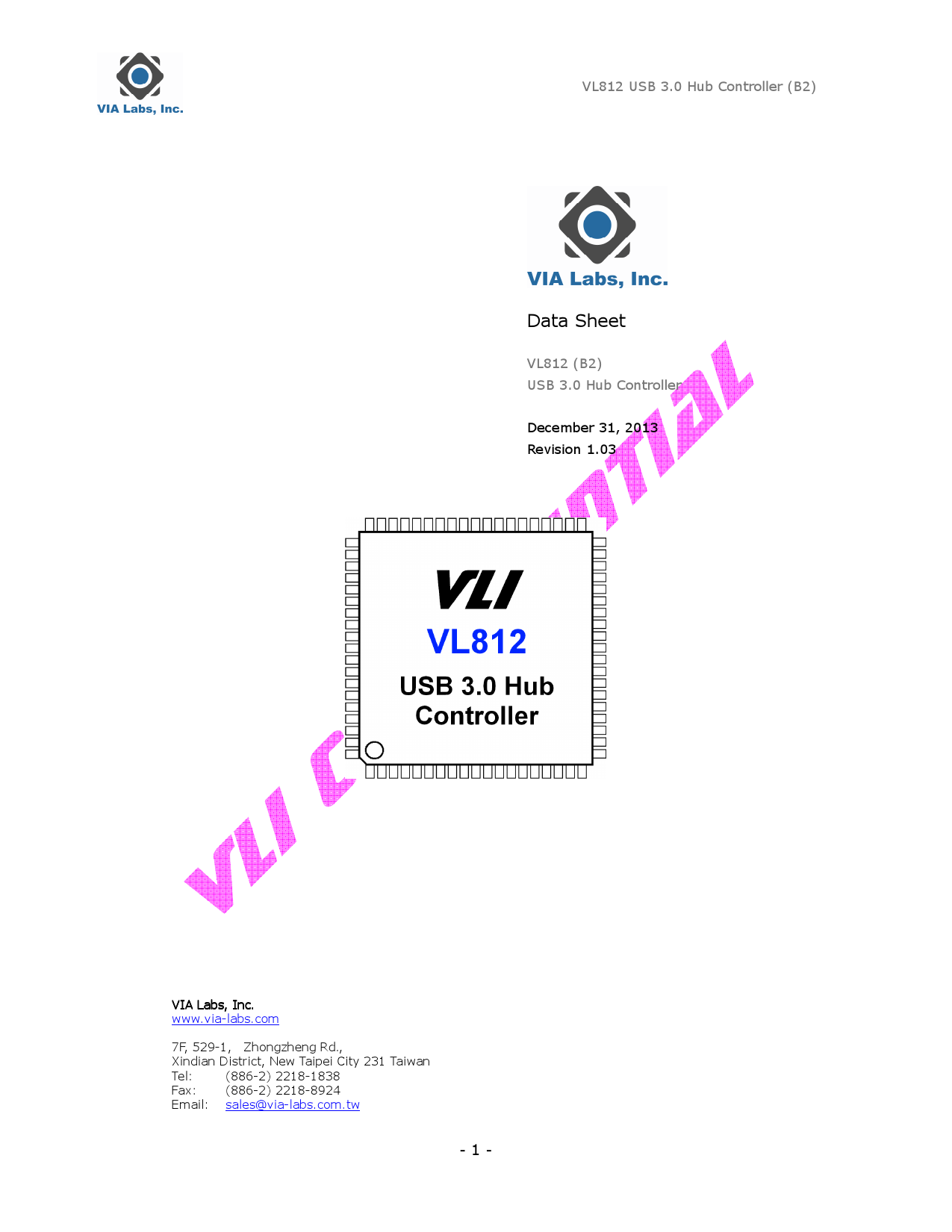 VL812_（VIA(台湾威盛电子)）VL812中文资料_价格_PDF手册-立创电子商城