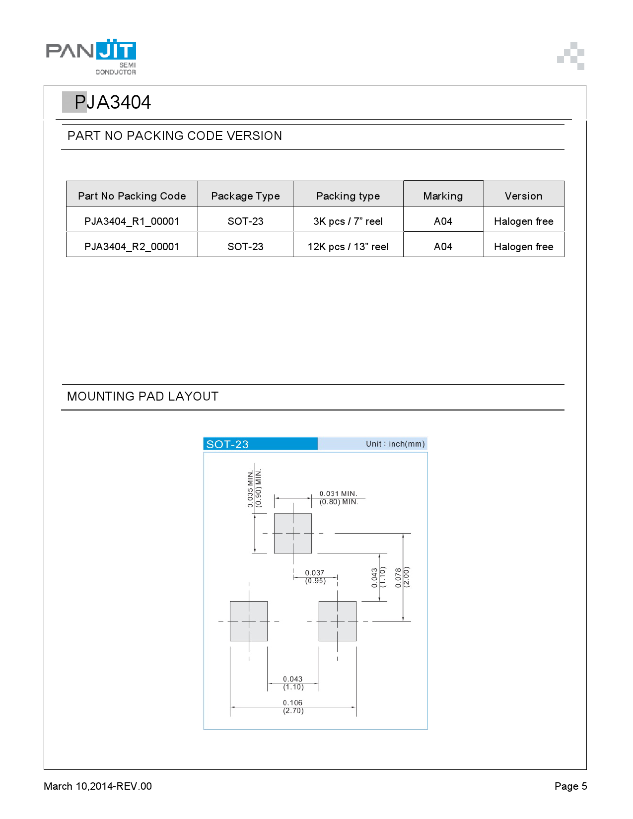 PJA3404_R1_00001_（PANJIT(强茂)）PJA3404_R1_00001中文资料_价格_PDF手册-立创电子商城