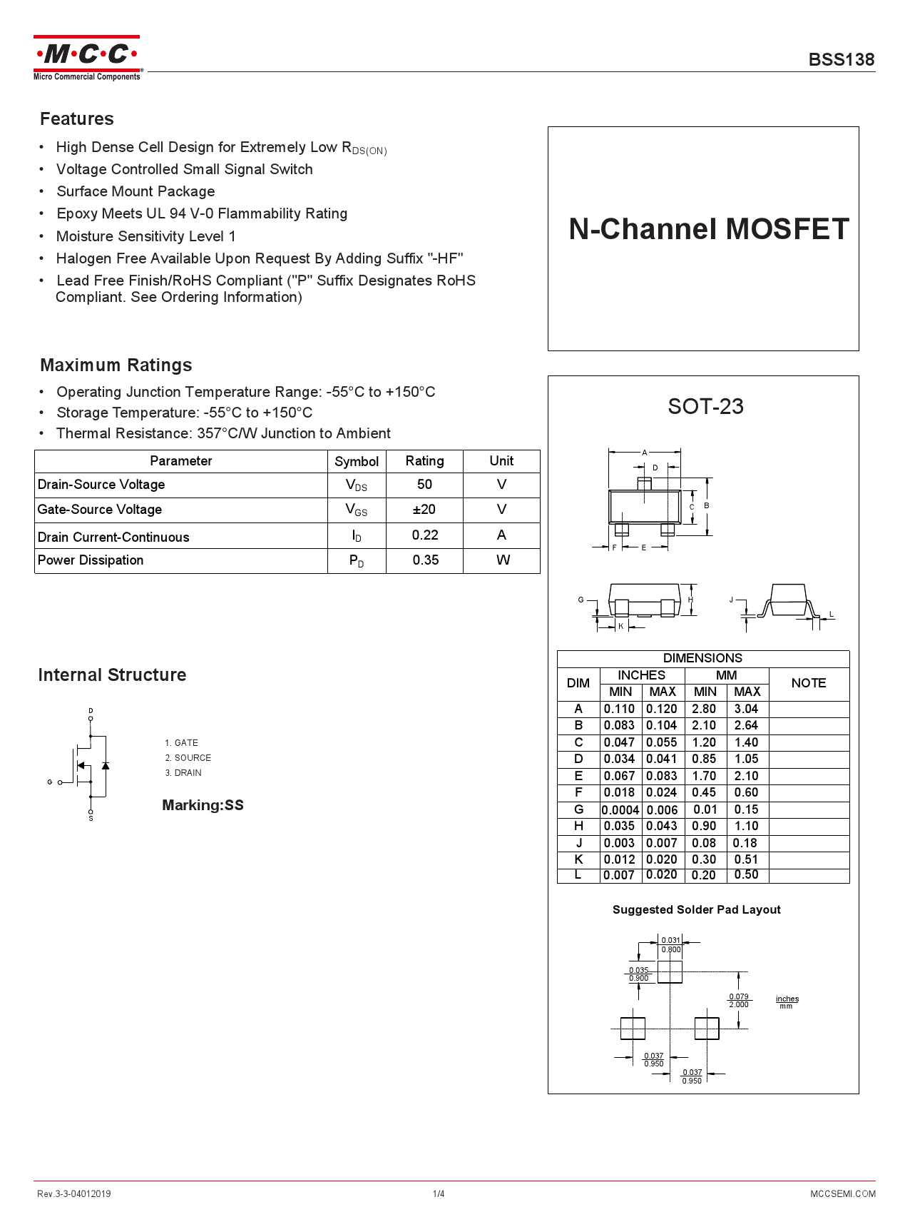 BSS138-TP_（MCC(美微科)）BSS138-TP中文资料_价格_PDF手册-立创电子商城