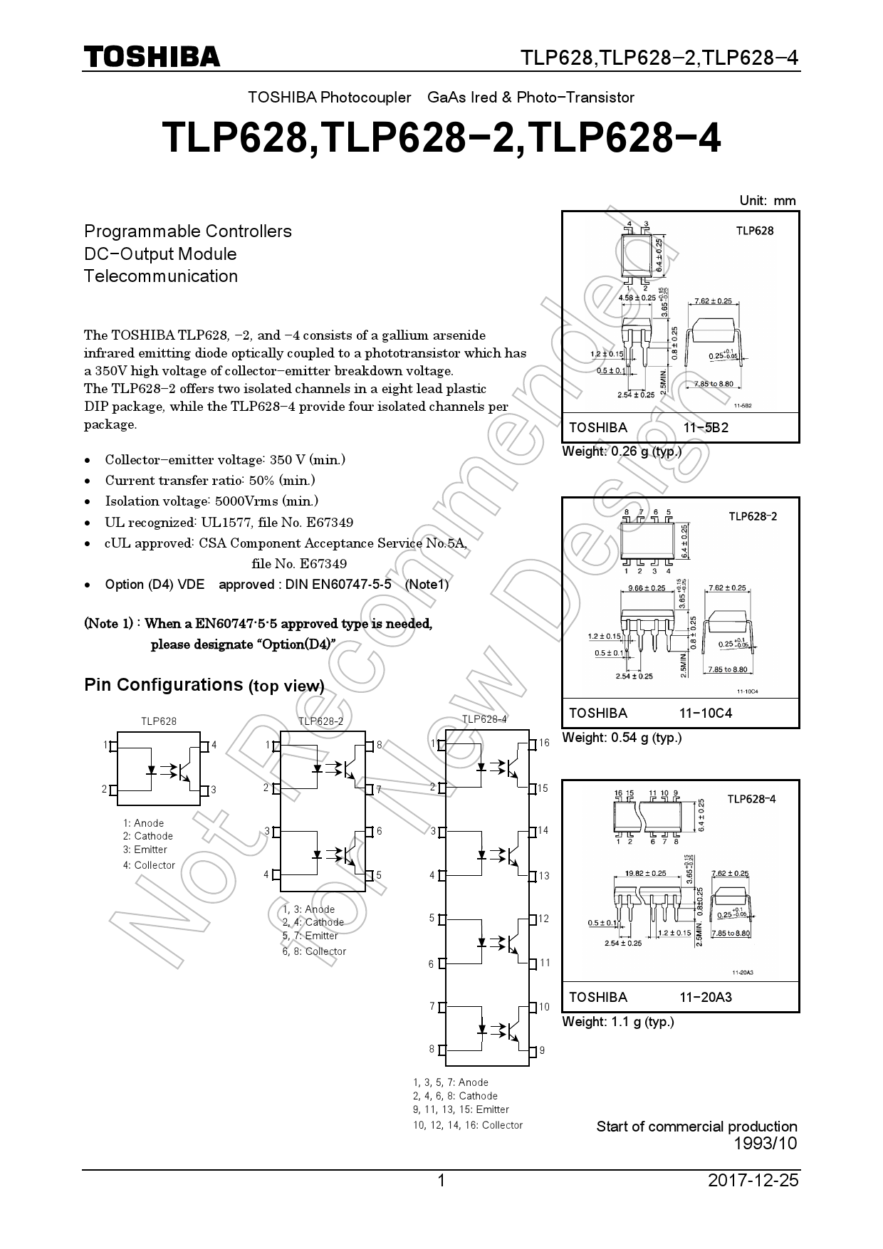 TLP628(GB-SZ,F)_（TOSHIBA(东芝)）TLP628(GB-SZ,F)中文资料_价格_PDF手册-立创电子商城