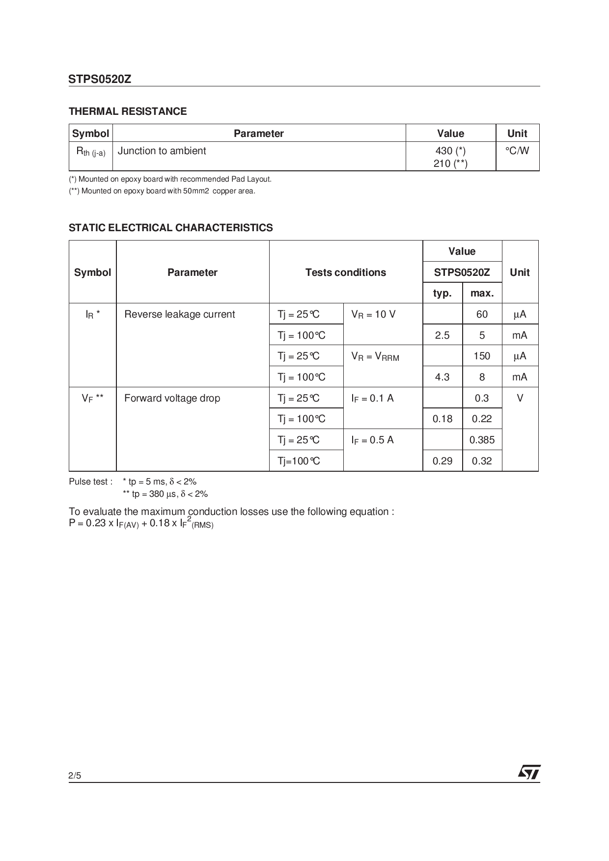 STPS0520Z_（ST(意法半导体)）STPS0520Z中文资料_价格_PDF手册-立创电子商城