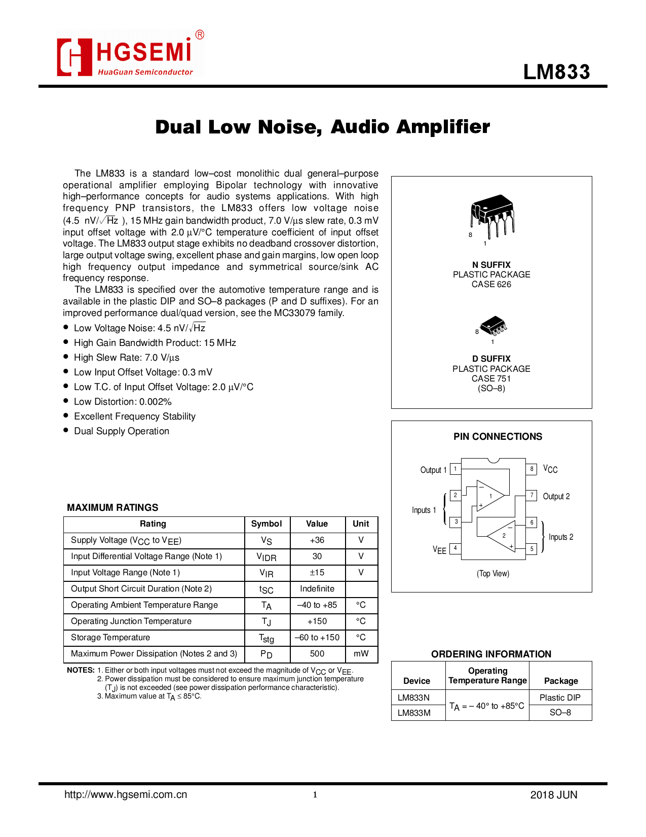 LM833M/TR_（HGSEMI(华冠)）LM833M/TR中文资料_价格_PDF手册-立创电子商城