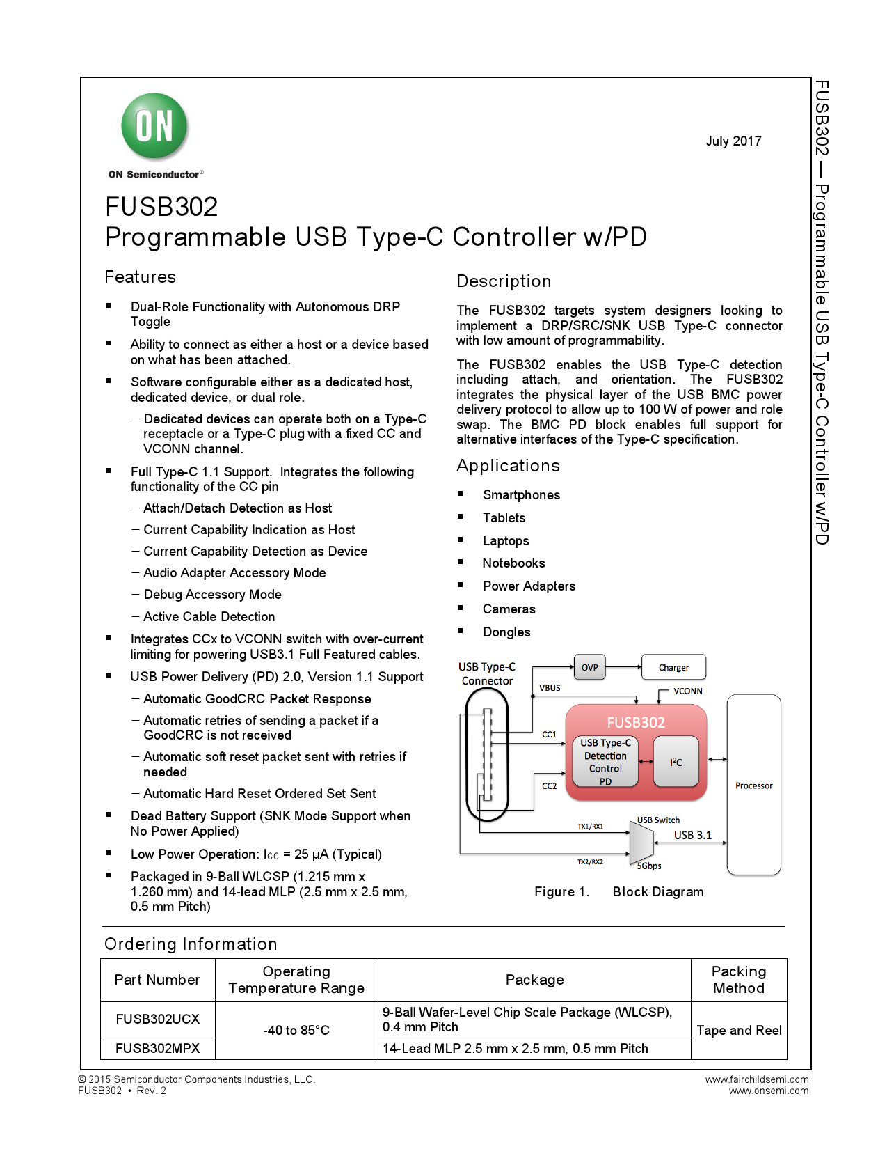 Fusb302mpx_（onsemi(安森美)）Fusb302mpx中文资料_价格_PDF手册-立创电子商城