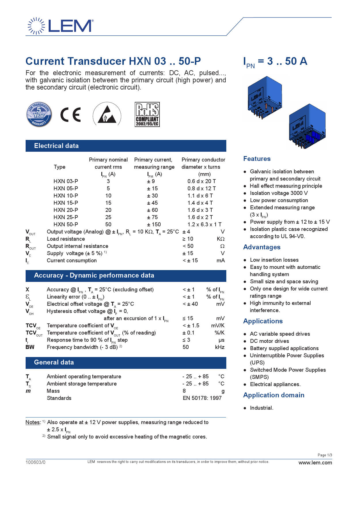 hxn50-p_（LEM(莱姆)）hxn50-p中文资料_价格_PDF手册-立创电子商城
