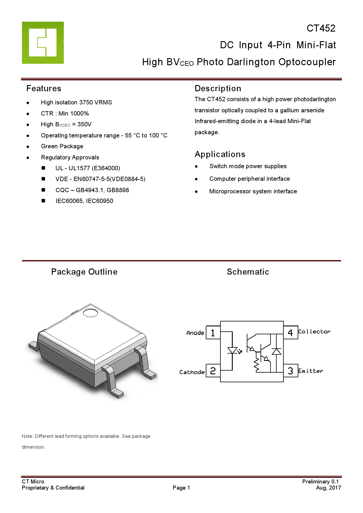 CT452(T1)_（CT MICRO）CT452(T1)中文资料_价格_PDF手册-立创电子商城