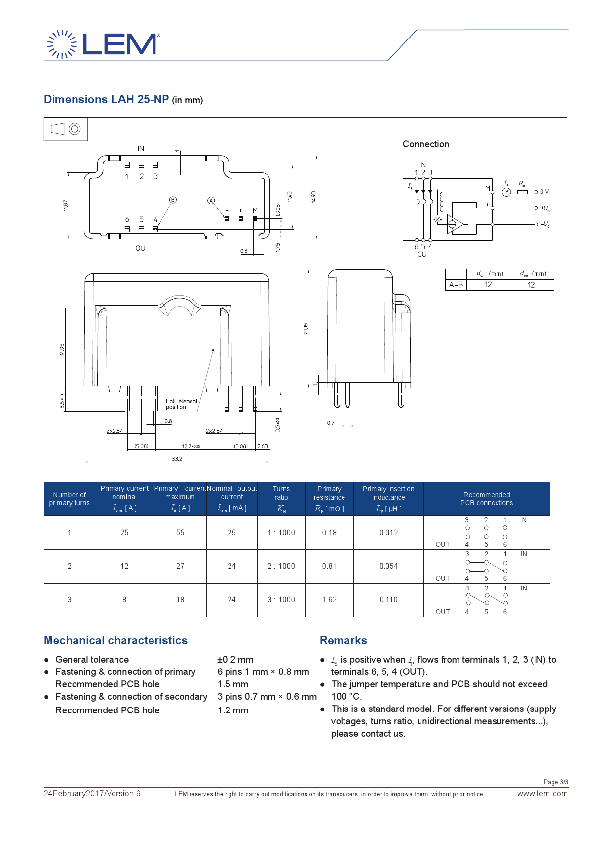 LAH25-NP_（LEM(莱姆)）LAH25-NP中文资料_价格_PDF手册-立创电子商城
