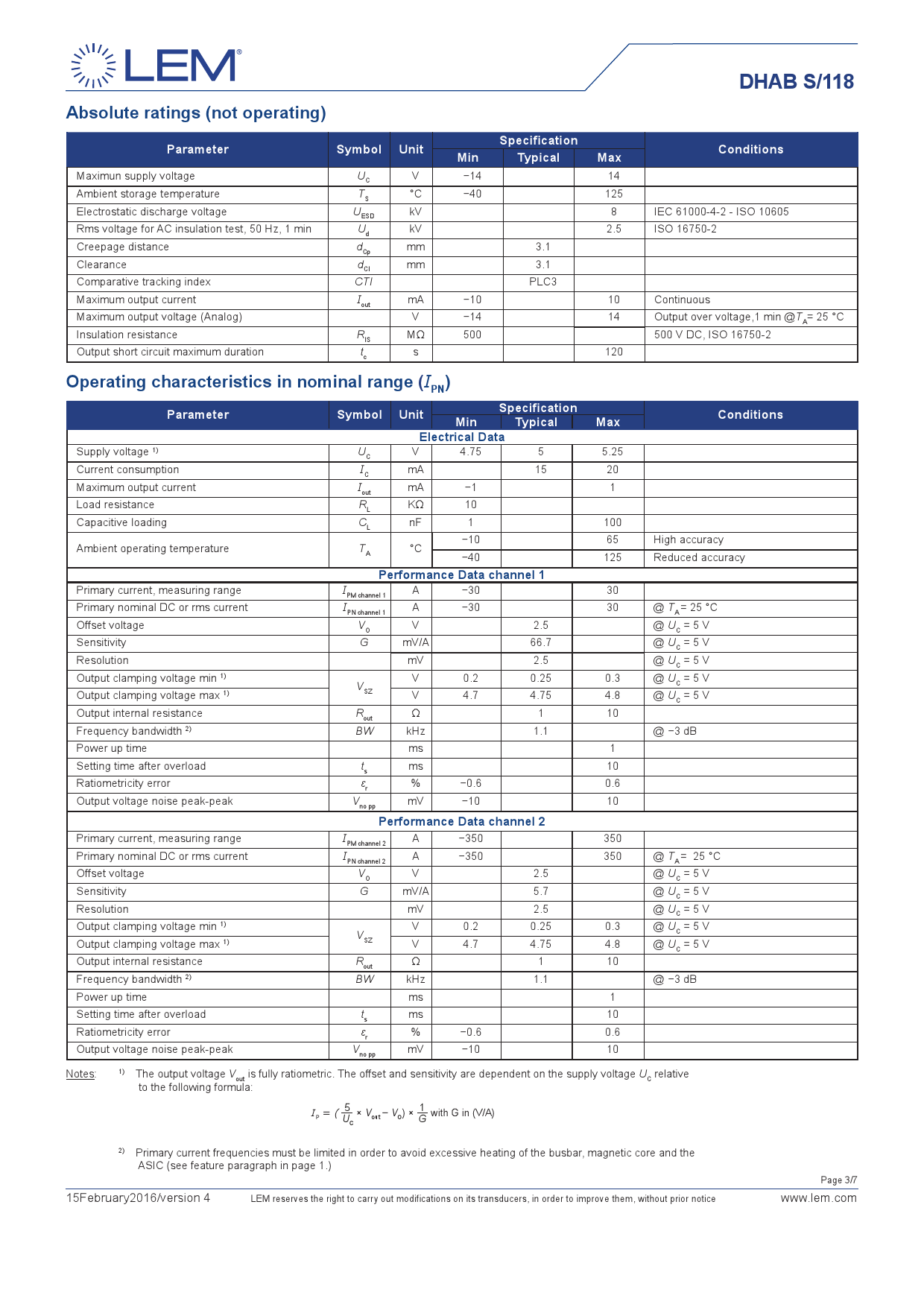 DHAB S/118_（LEM(莱姆)）DHAB S/118中文资料_价格_PDF手册-立创电子商城