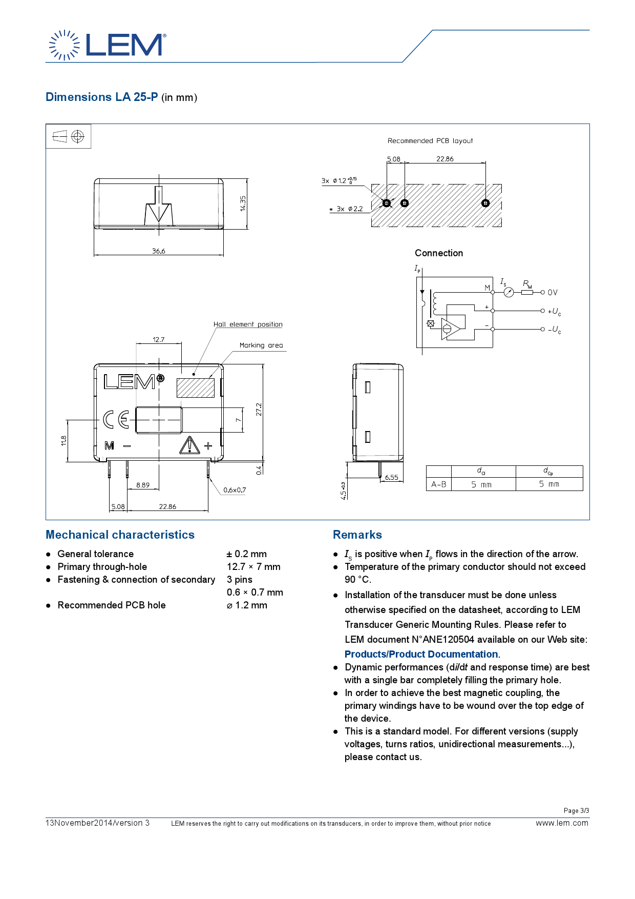 LA25-P_（LEM(莱姆)）LA25-P中文资料_价格_PDF手册-立创电子商城