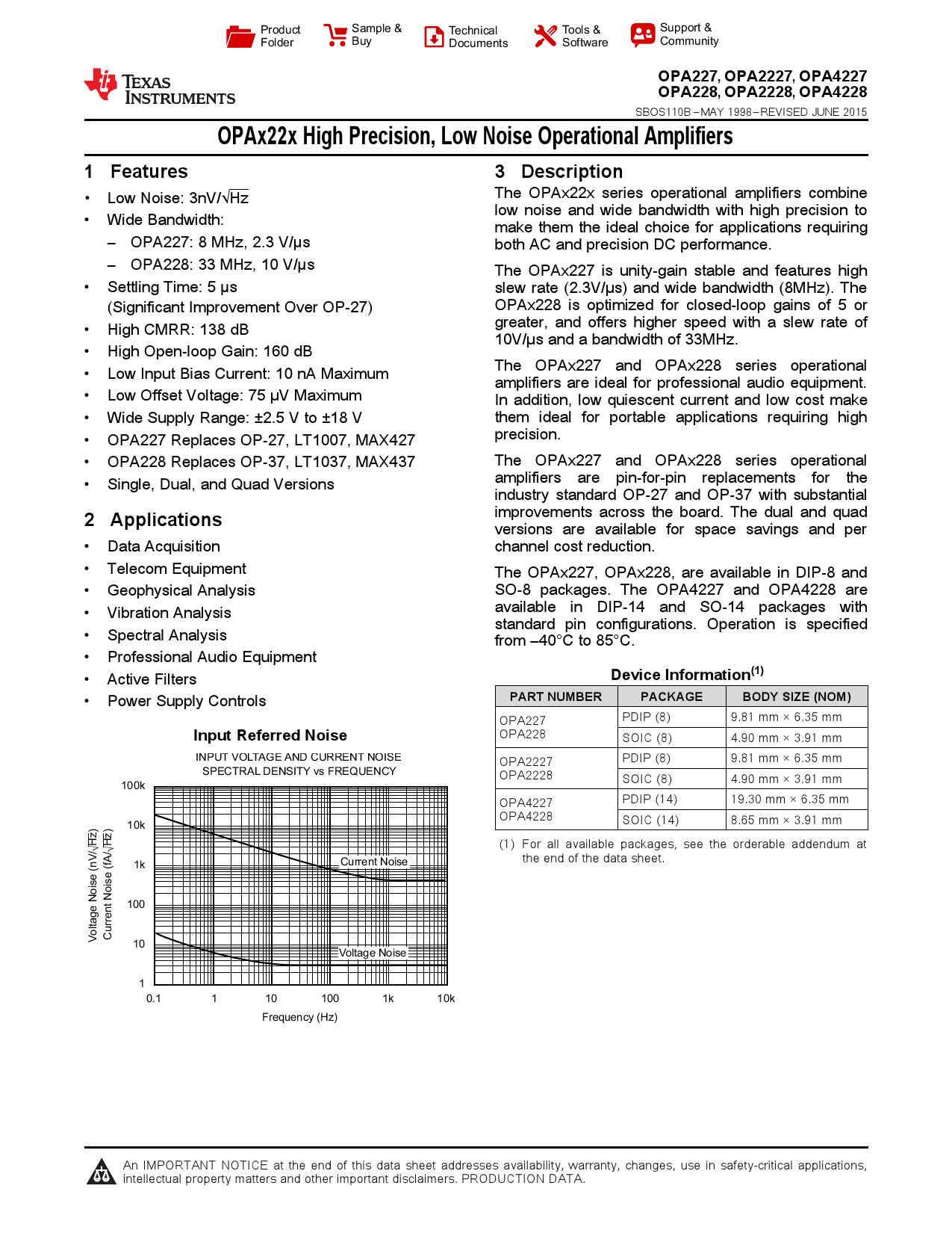 OPA227UA/2K5_（TI(德州仪器)）OPA227UA/2K5中文资料_价格_PDF手册-立创电子商城