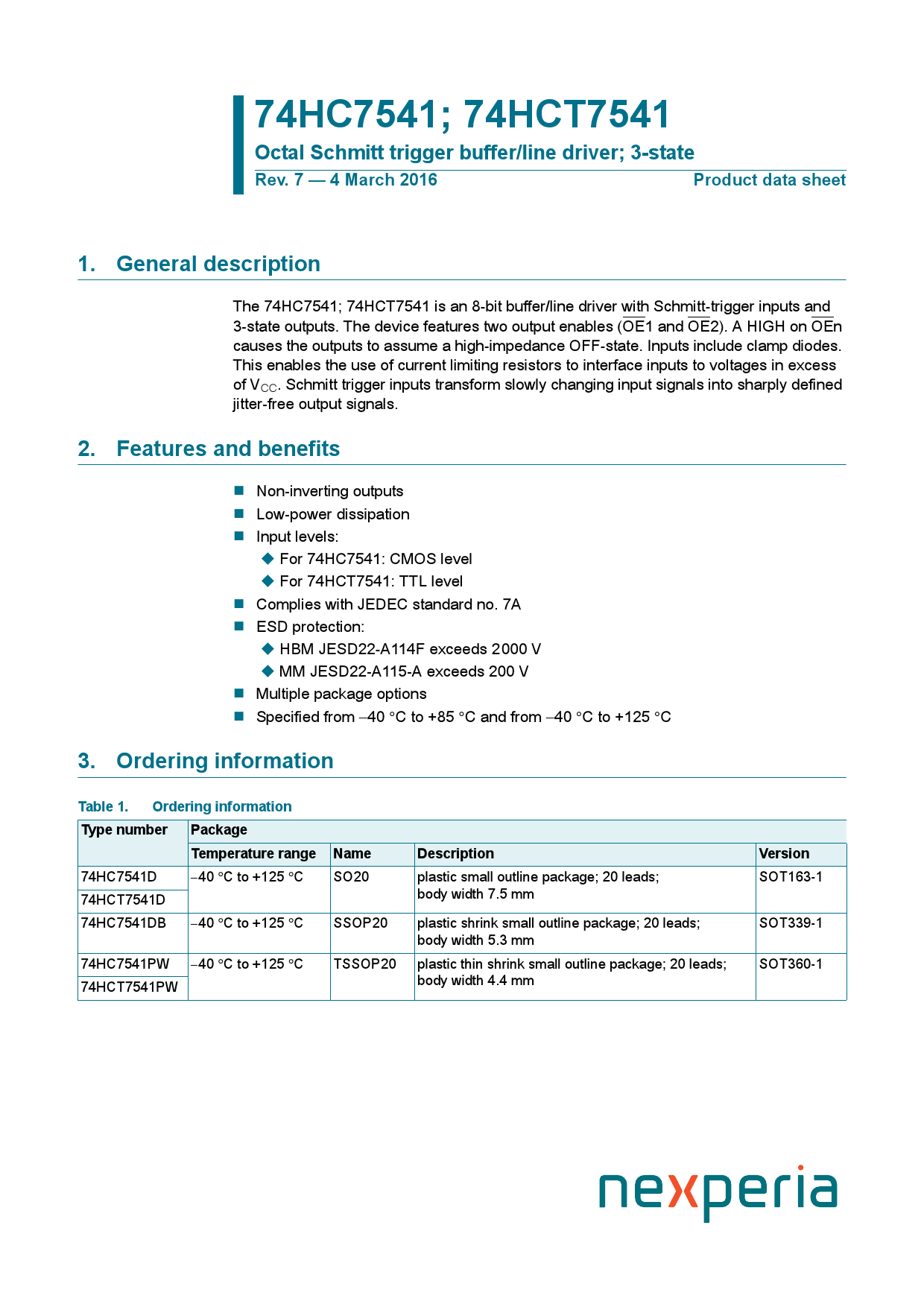 74HC7541D,118_（Nexperia(安世)）74HC7541D,118中文资料_价格_PDF手册-立创电子商城