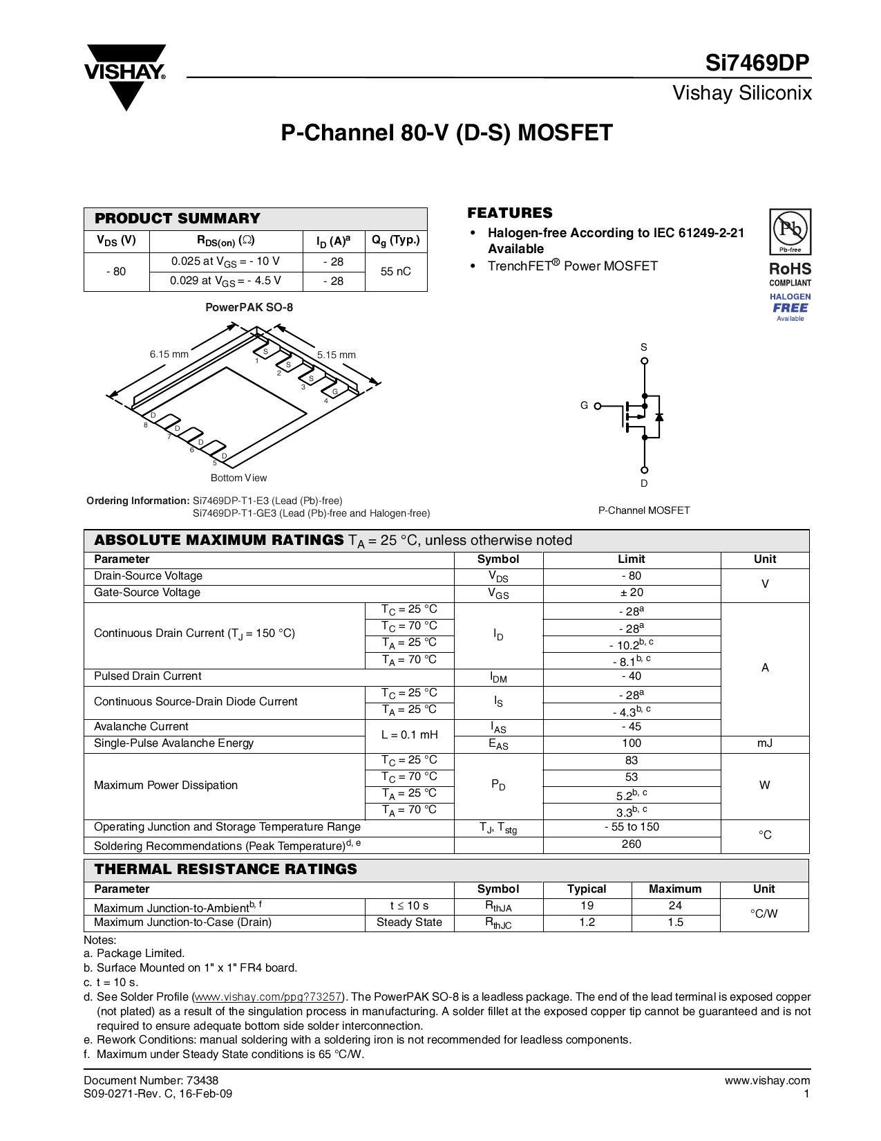 SI7469DP-T1-GE3_（VISHAY(威世)）SI7469DP-T1-GE3中文资料_价格_PDF手册-立创电子商城