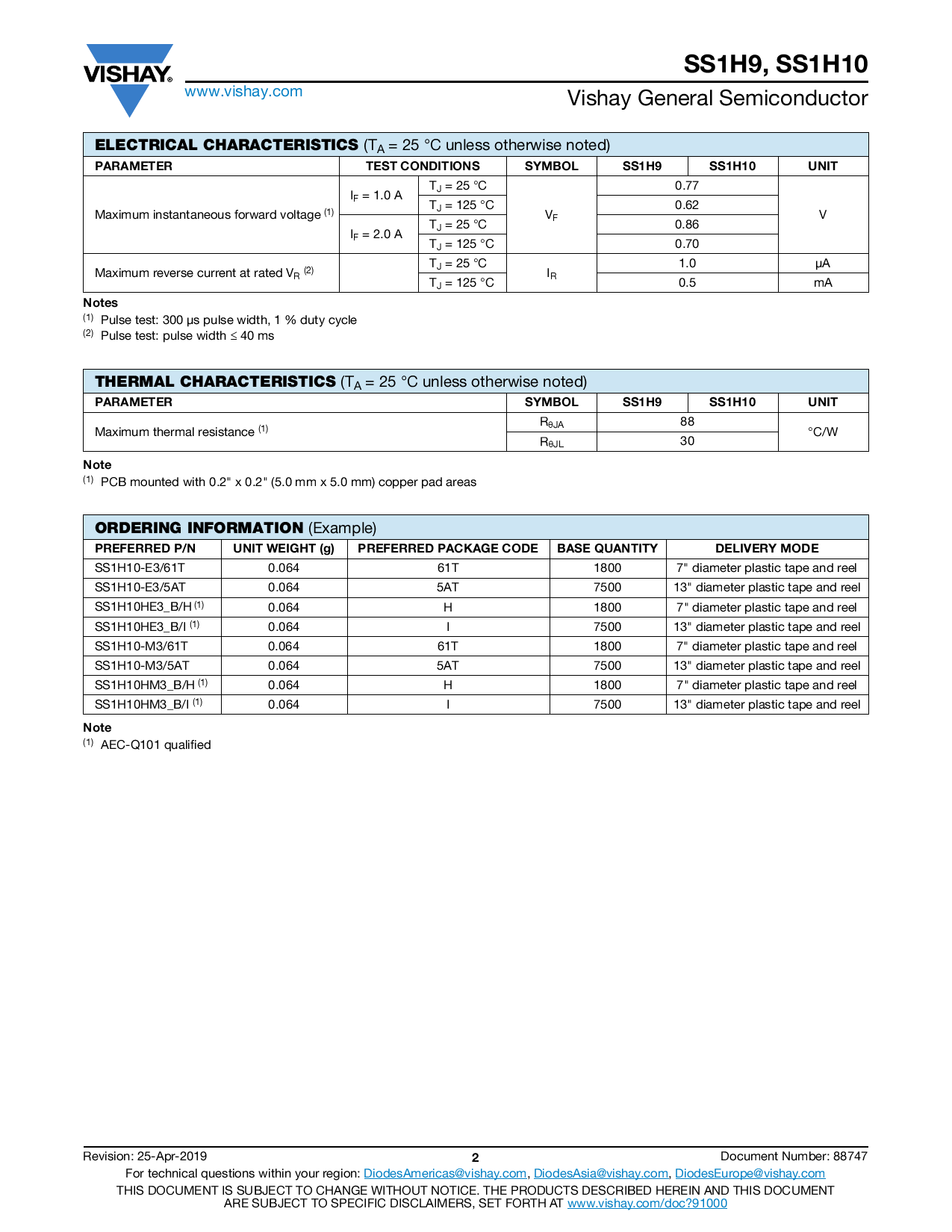 SS1H10-E3/5AT_（VISHAY(威世)）SS1H10-E3/5AT中文资料_价格_PDF手册-立创电子商城