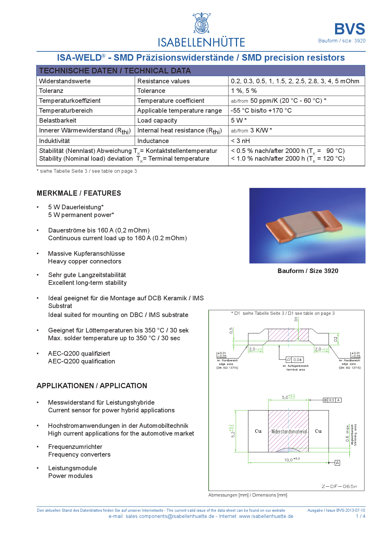 BVS-M-R001-1.0_（Isabellenhuette(伊萨普兰)）BVS-M-R001-1.0中文资料_价格_PDF手册-立创电子商城