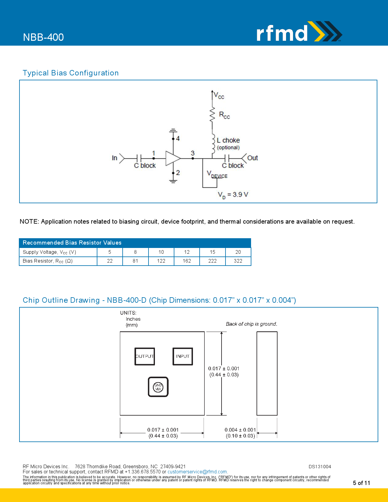 NBB-400-T1_（Qorvo）NBB-400-T1中文资料_价格_PDF手册-立创电子商城