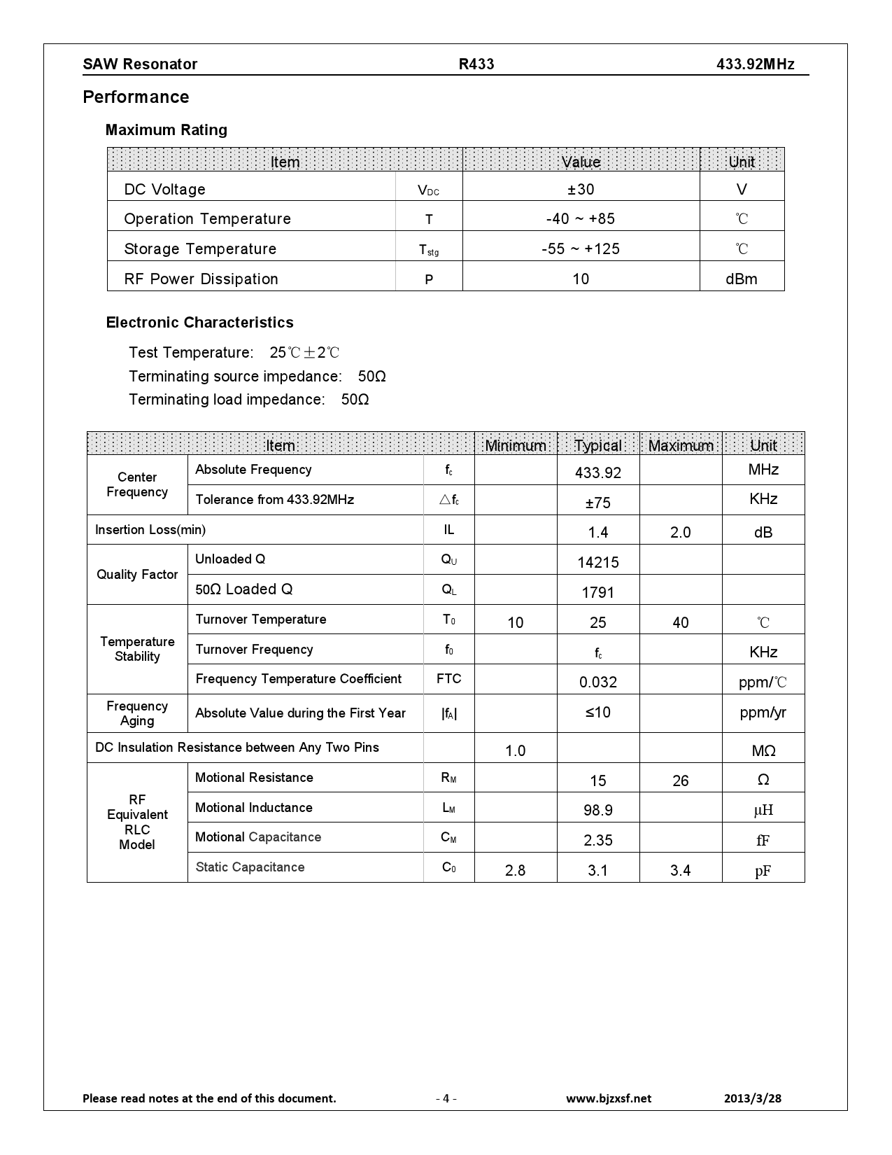 R433_（Sf(华远微电)）R433中文资料_价格_PDF手册-立创电子商城