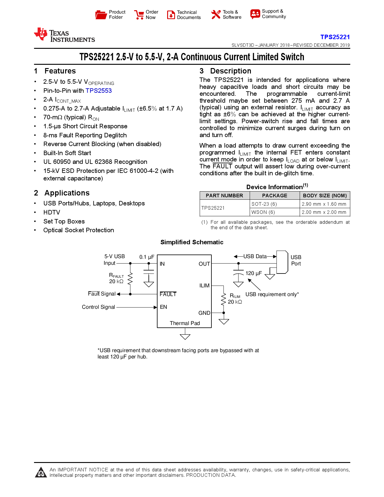 TPS25221DBVR_（TI(德州仪器)）TPS25221DBVR中文资料_价格_PDF手册-立创电子商城