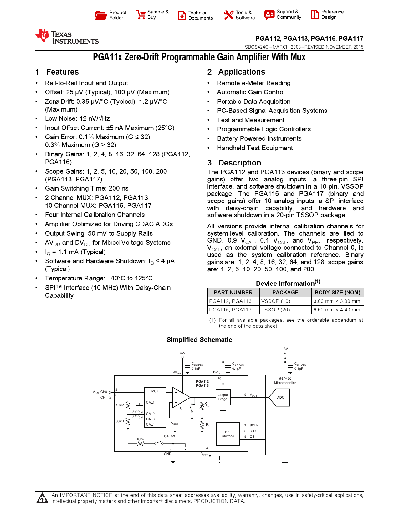 PGA112AIDGSR_（TI(德州仪器)）PGA112AIDGSR中文资料_价格_PDF手册-立创电子商城