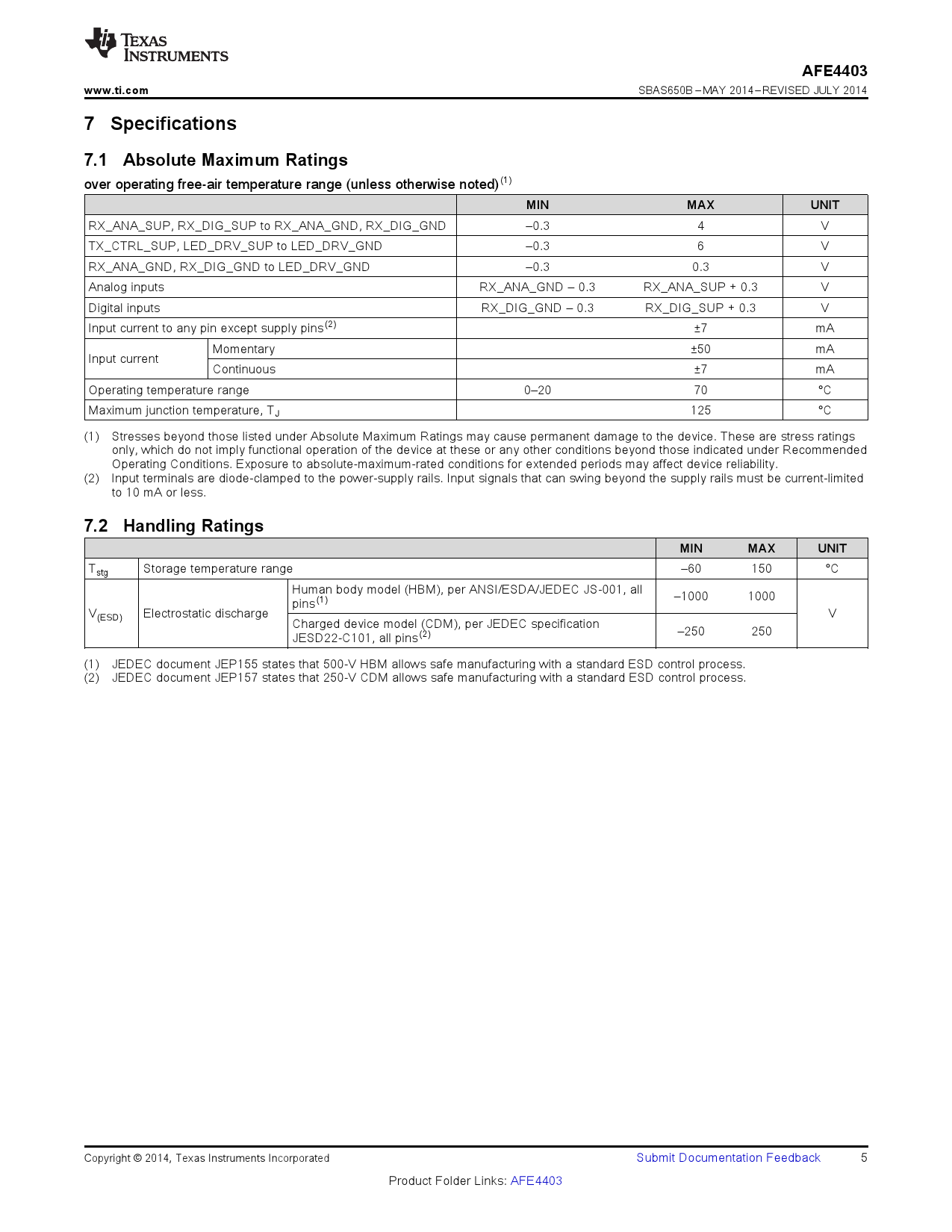 AFE4403YZPR_（TI(德州仪器)）AFE4403YZPR中文资料_价格_PDF手册-立创电子商城